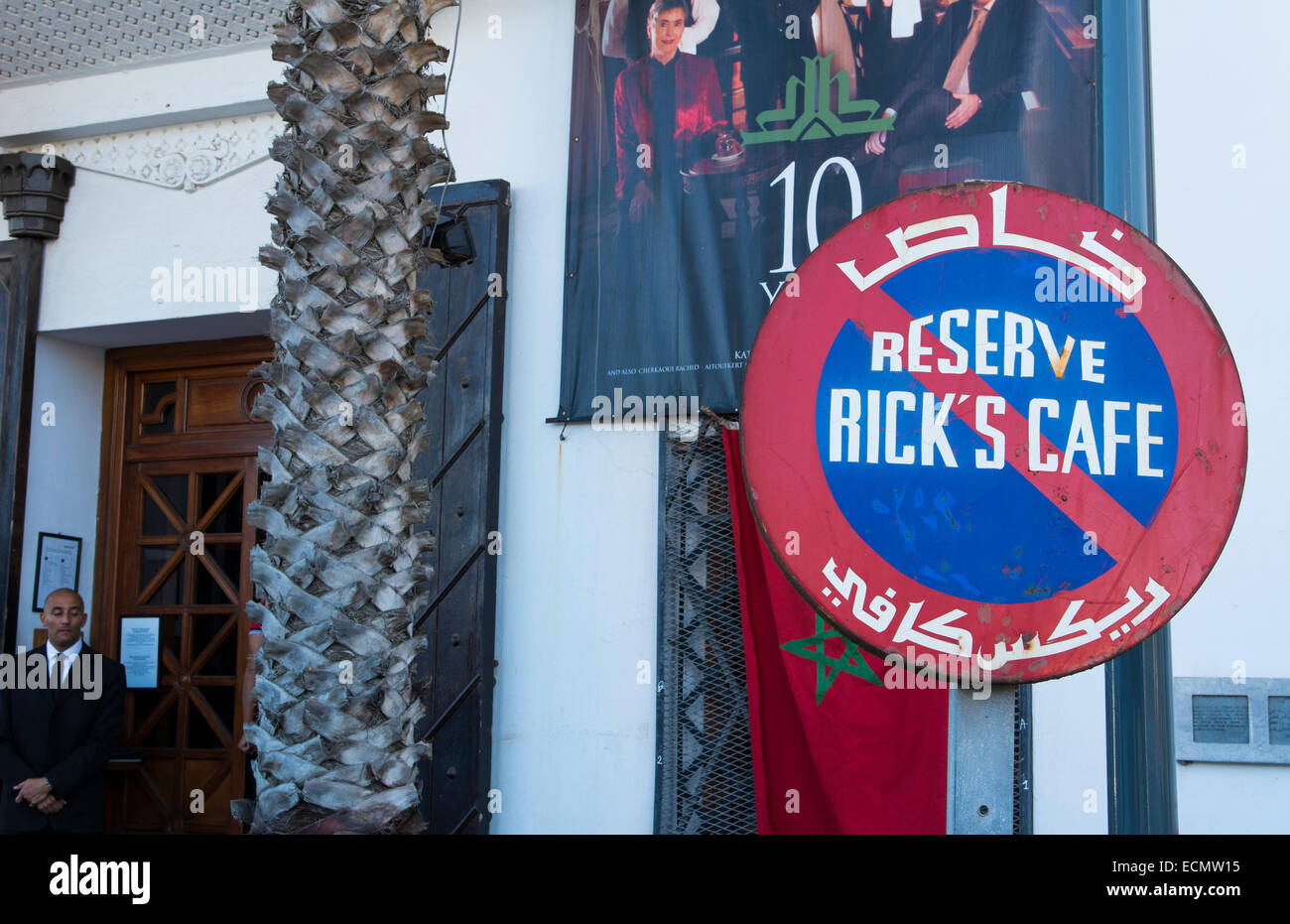 Casablanca Morocco sign famous Rick's Cafe from movie with Humphrey ...