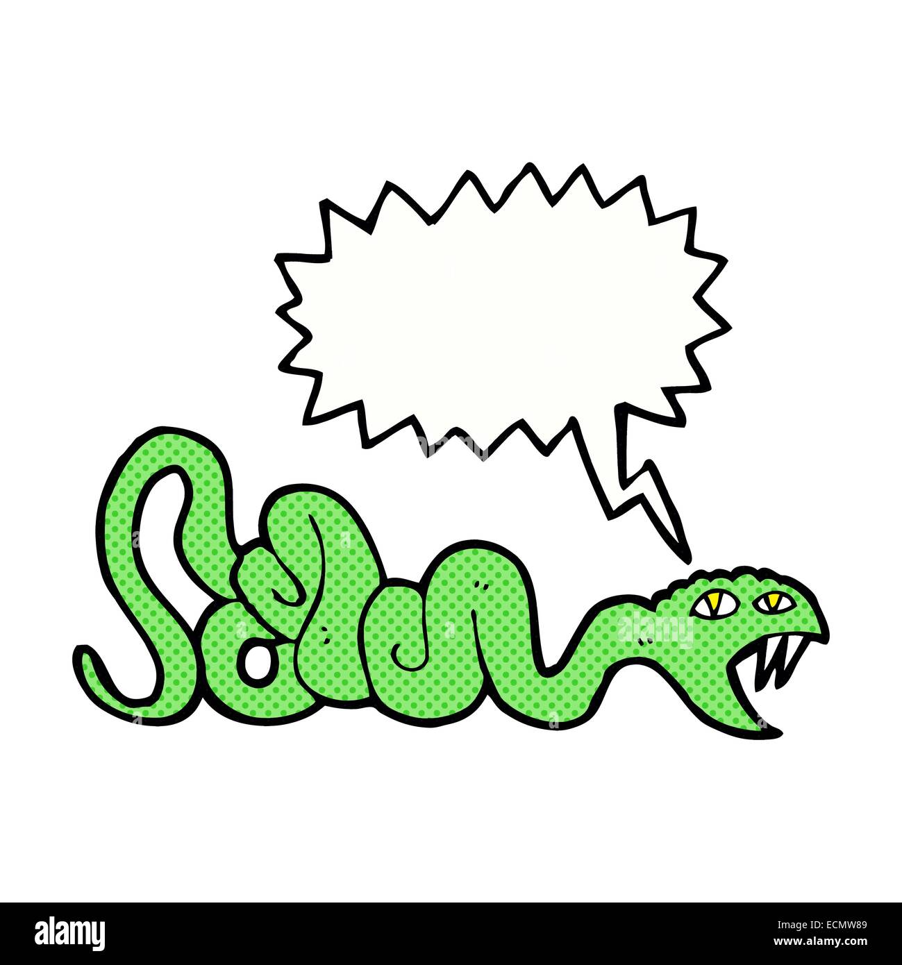cartoon snake with speech bubble Stock Vector Image & Art - Alamy