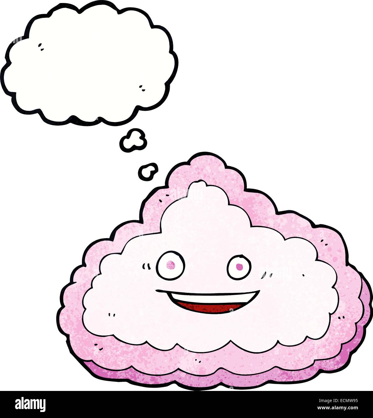 cartoon decorative cloud with thought bubble Stock Vector Image & Art ...