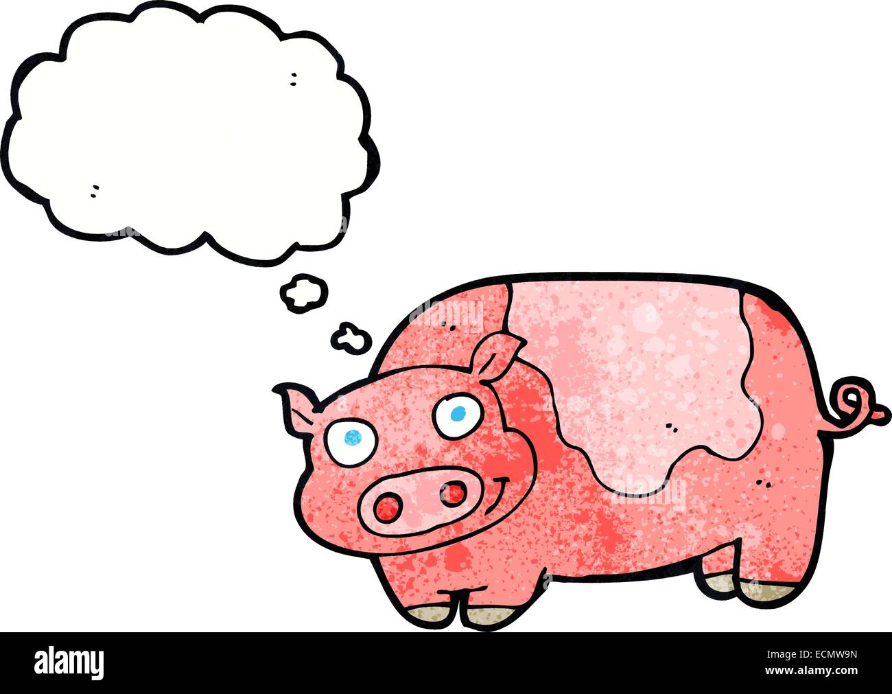 cartoon pig with thought bubble Stock Vector Image & Art - Alamy