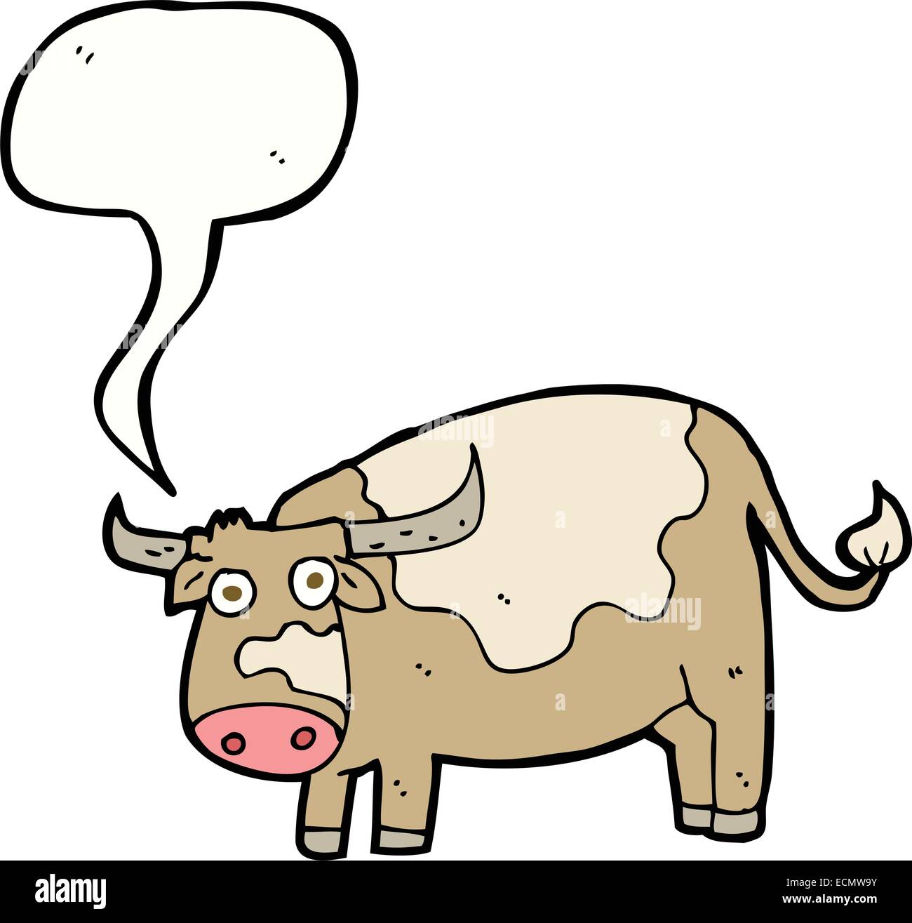 cartoon cow with speech bubble Stock Vector Image & Art - Alamy
