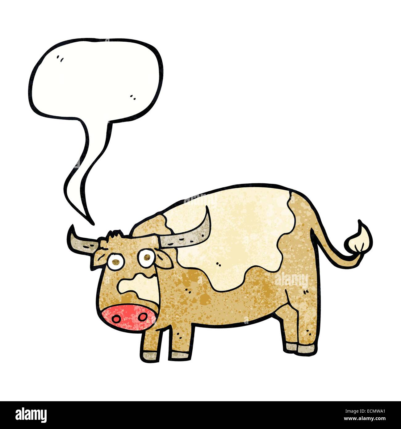 cartoon cow with speech bubble Stock Vector Image & Art - Alamy