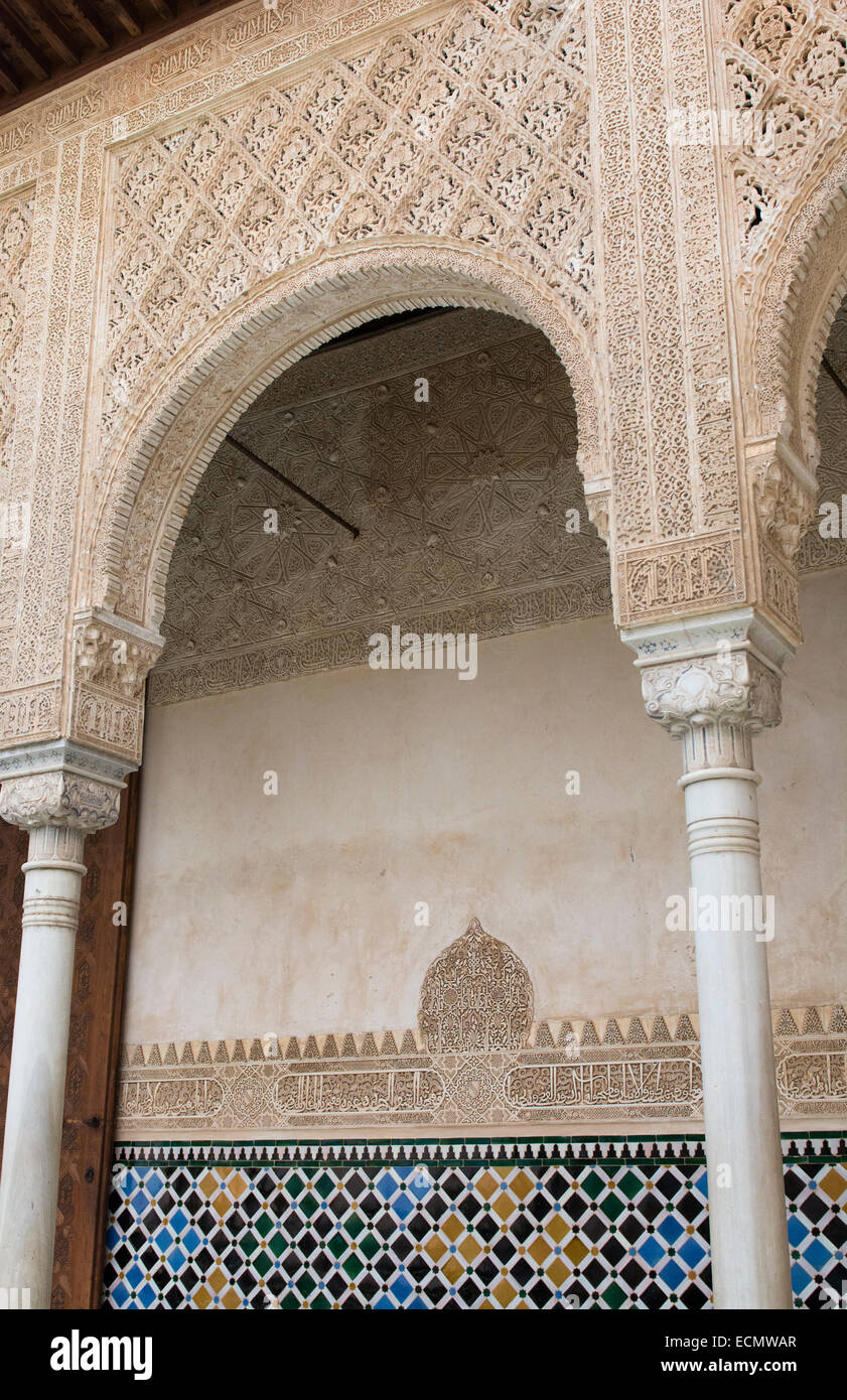 Granada Spain Alhambra Gardens of the Generalife close up detail of ...