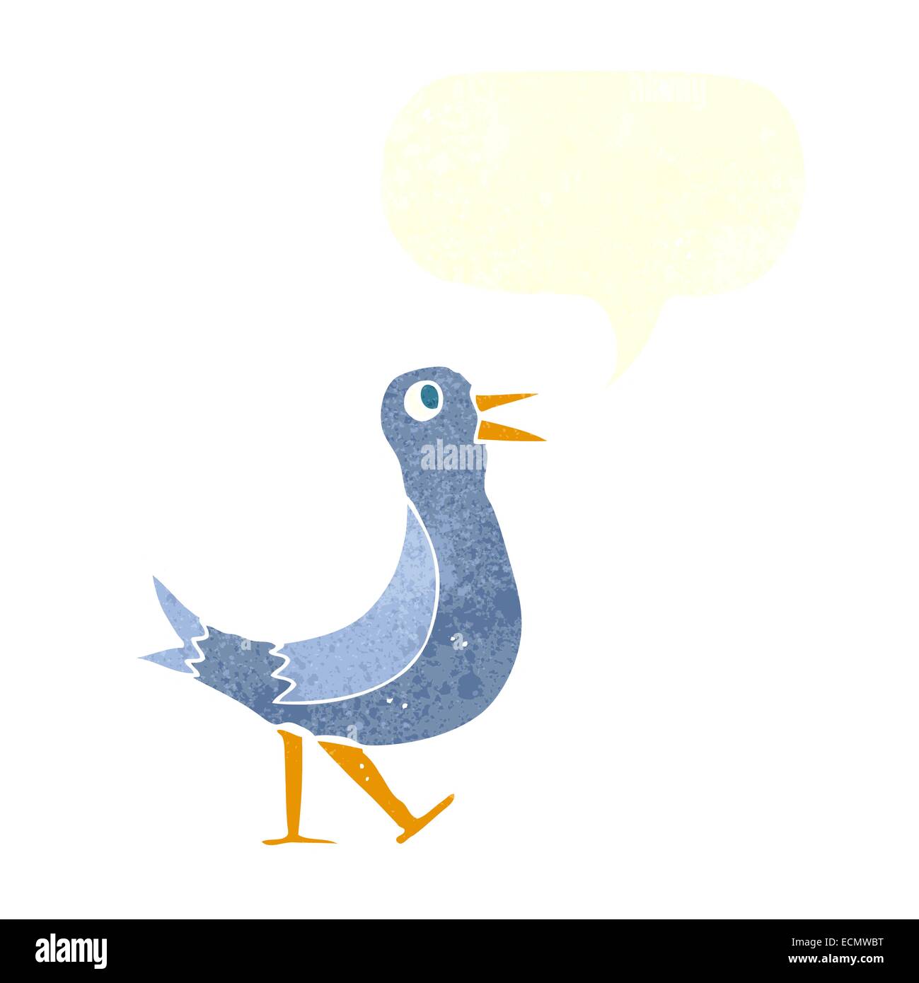 cartoon walking bird with speech bubble Stock Vector Image & Art - Alamy