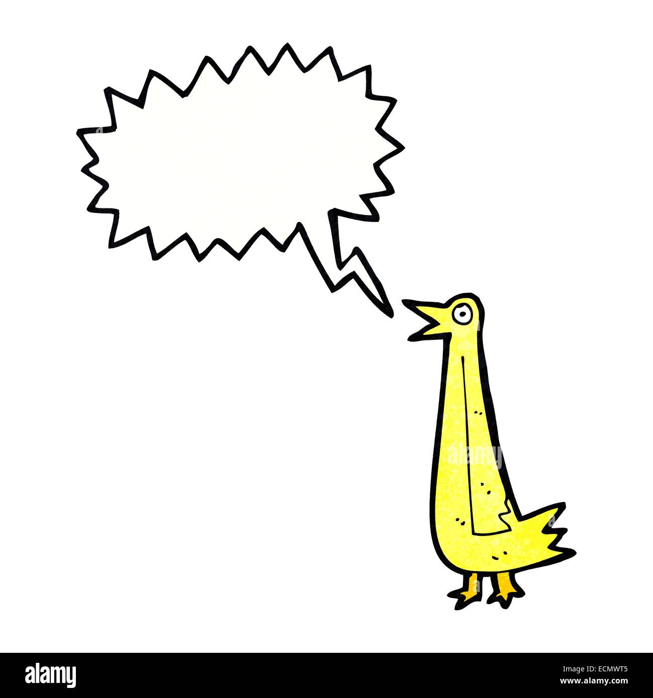 funny cartoon bird with speech bubble Stock Vector Image & Art - Alamy