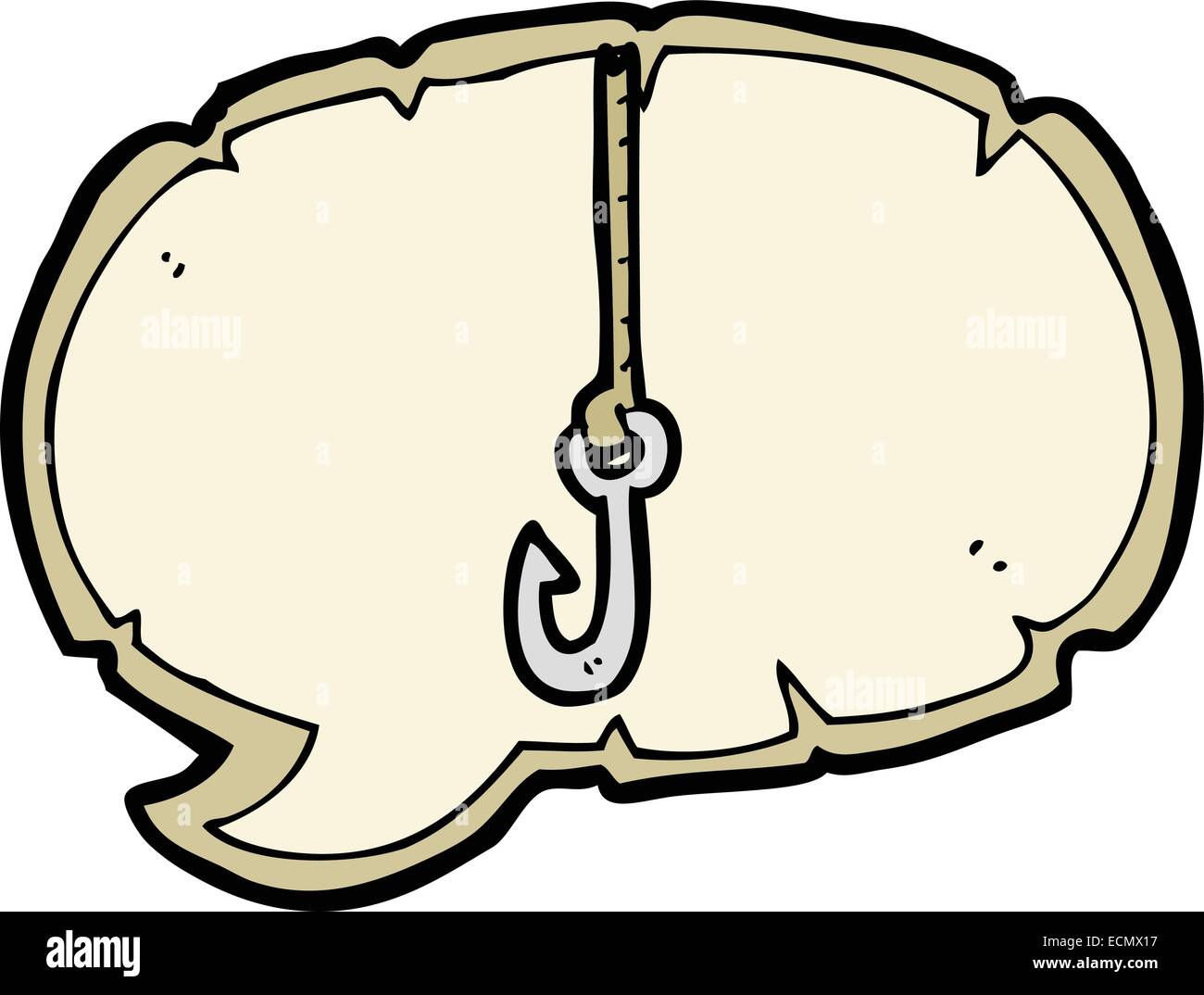 cartoon hook with speech bubble Stock Vector Image & Art - Alamy