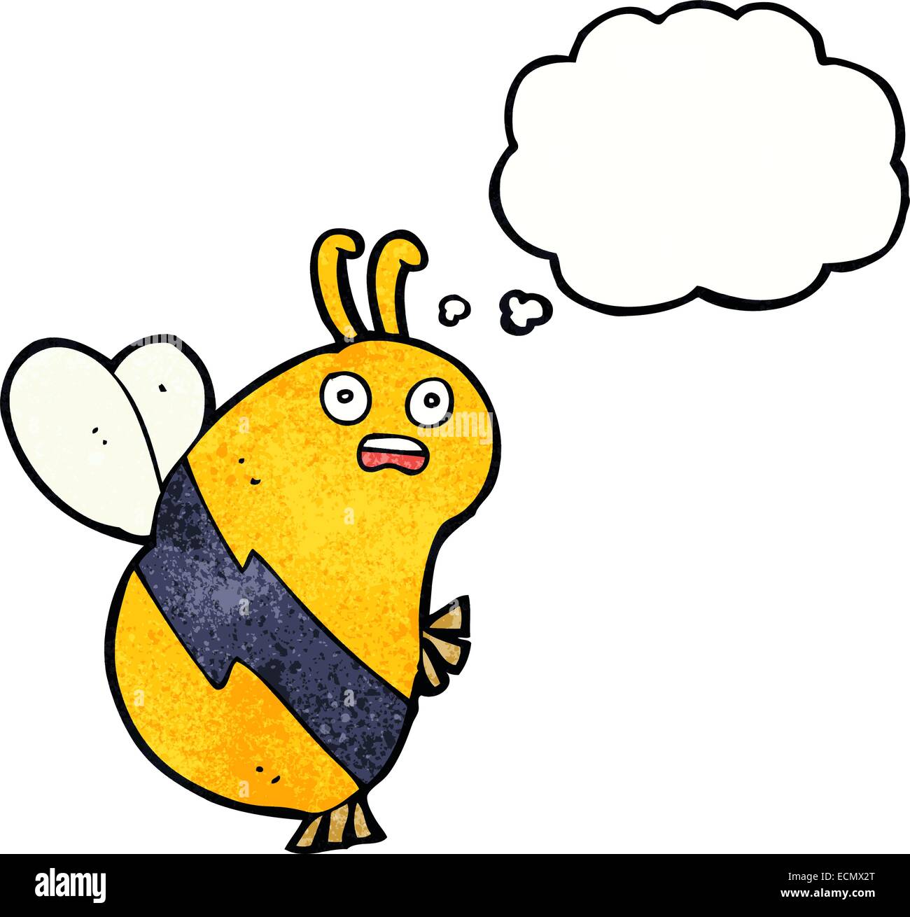 funny cartoon bee with thought bubble Stock Vector Image & Art - Alamy