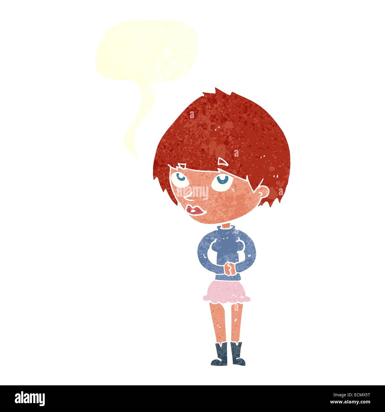 Nervous Woman Cartoon