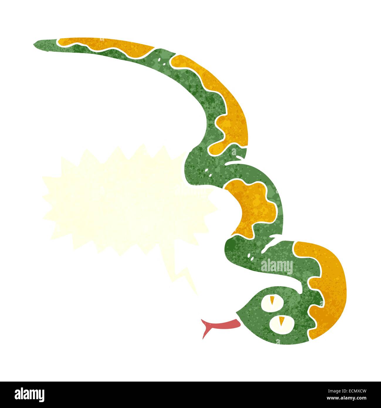 cartoon hissing snake with speech bubble Stock Vector Image & Art - Alamy