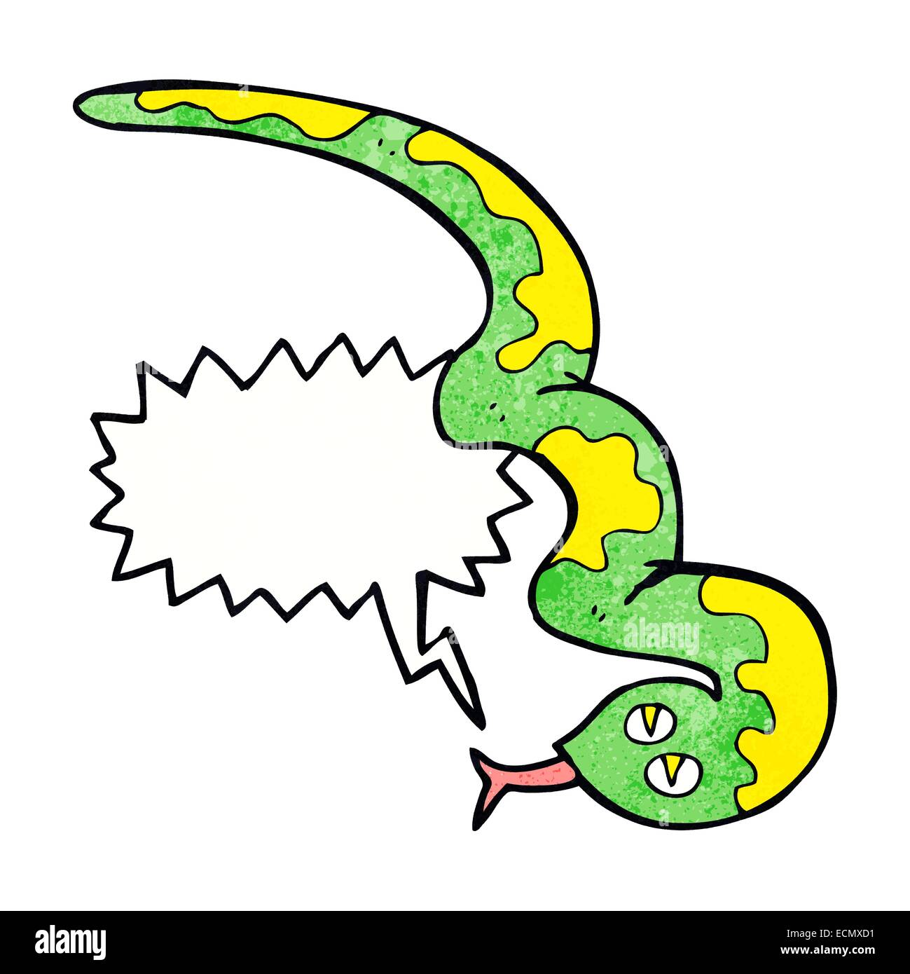 cartoon hissing snake with speech bubble Stock Vector Image & Art - Alamy
