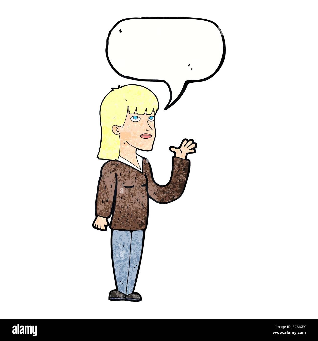 cartoon woman explaining with speech bubble Stock Vector Image & Art ...