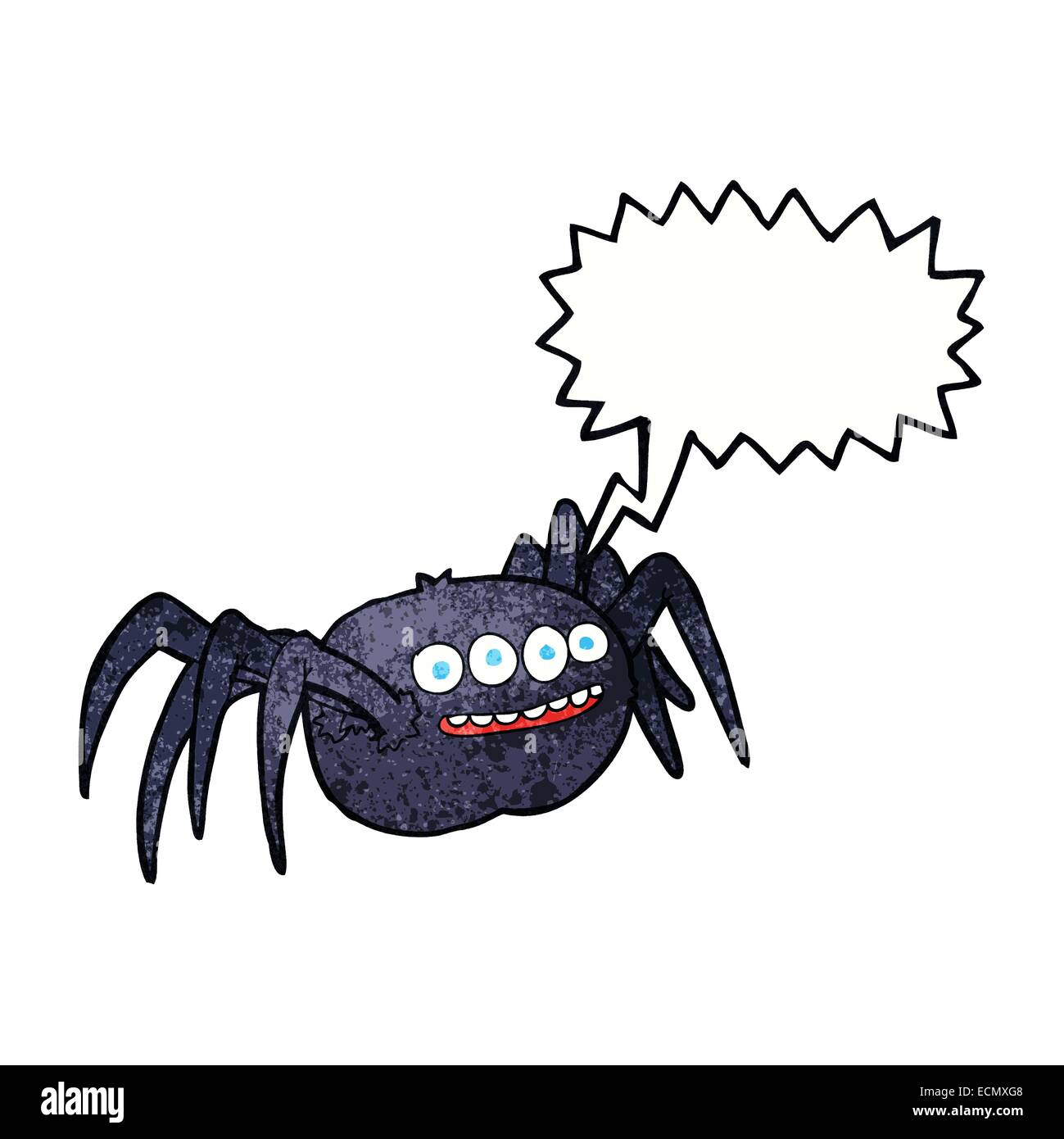 cartoon spooky spider with speech bubble Stock Vector Image & Art - Alamy