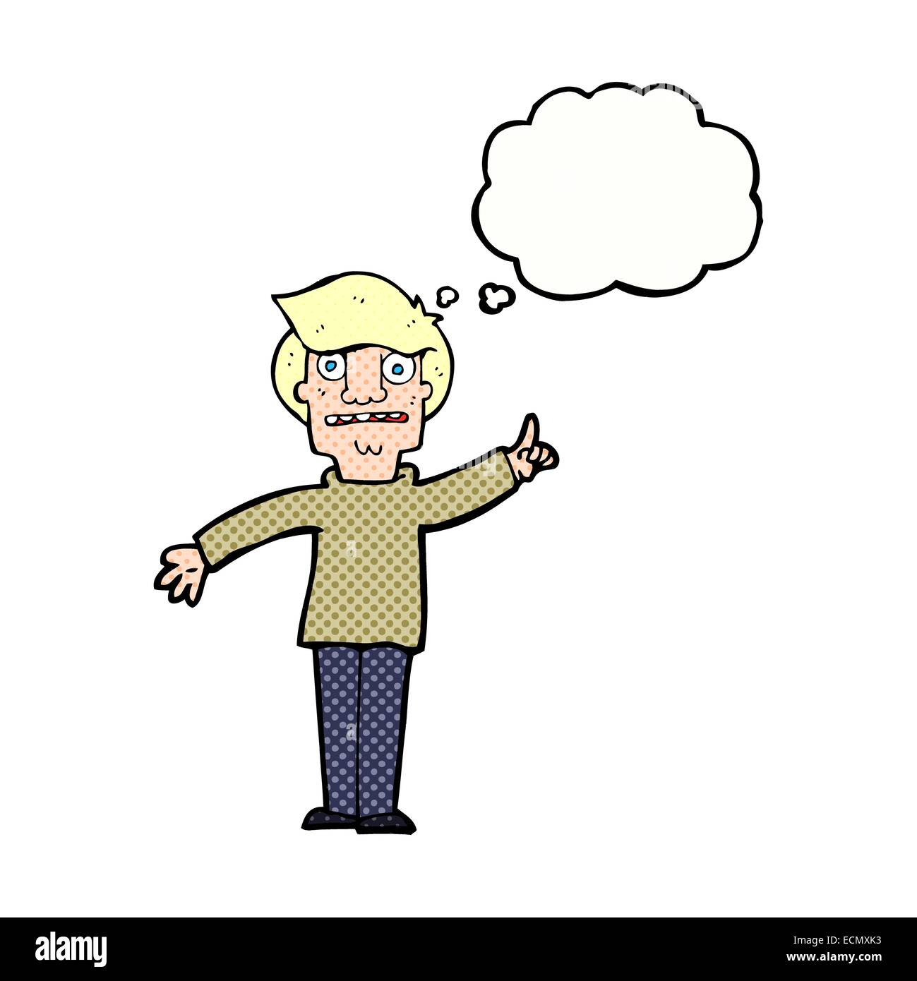 cartoon man asking question with thought bubble Stock Vector Image ...