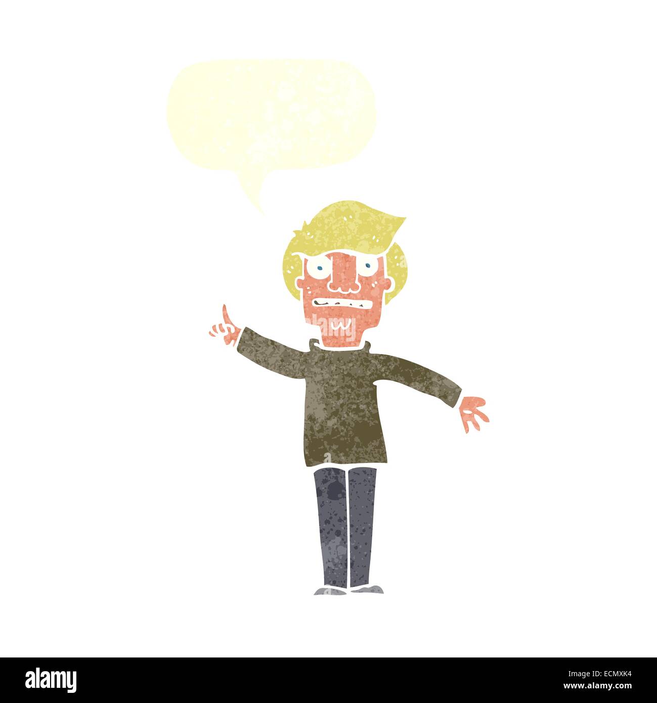 cartoon man asking question with speech bubble Stock Vector Image & Art ...