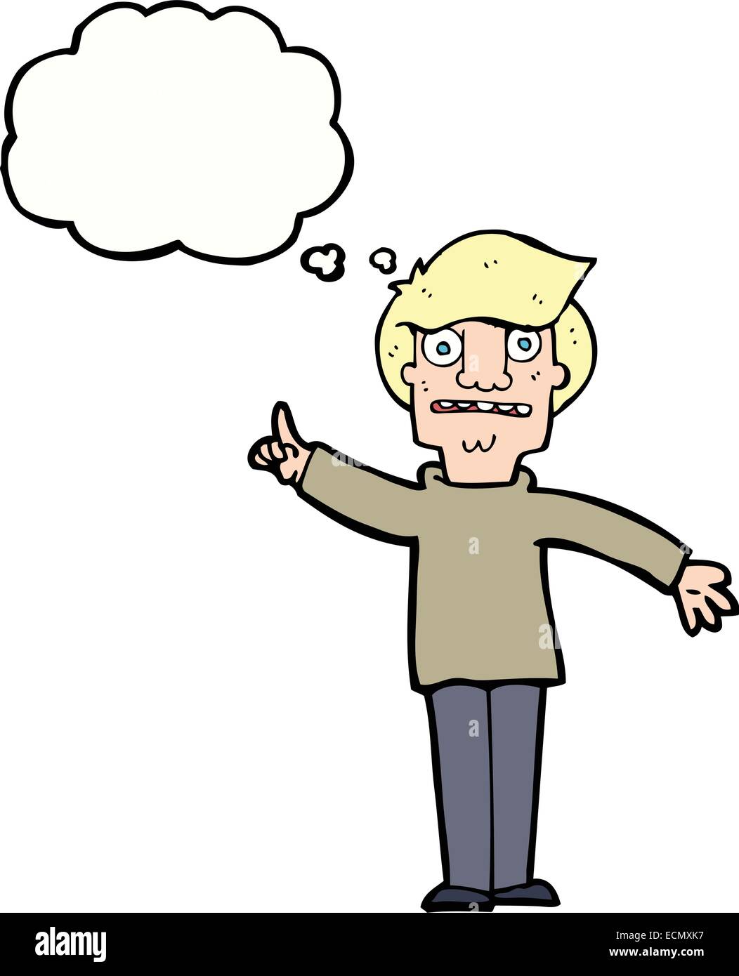 cartoon man asking question with thought bubble Stock Vector Image & Art - Alamy