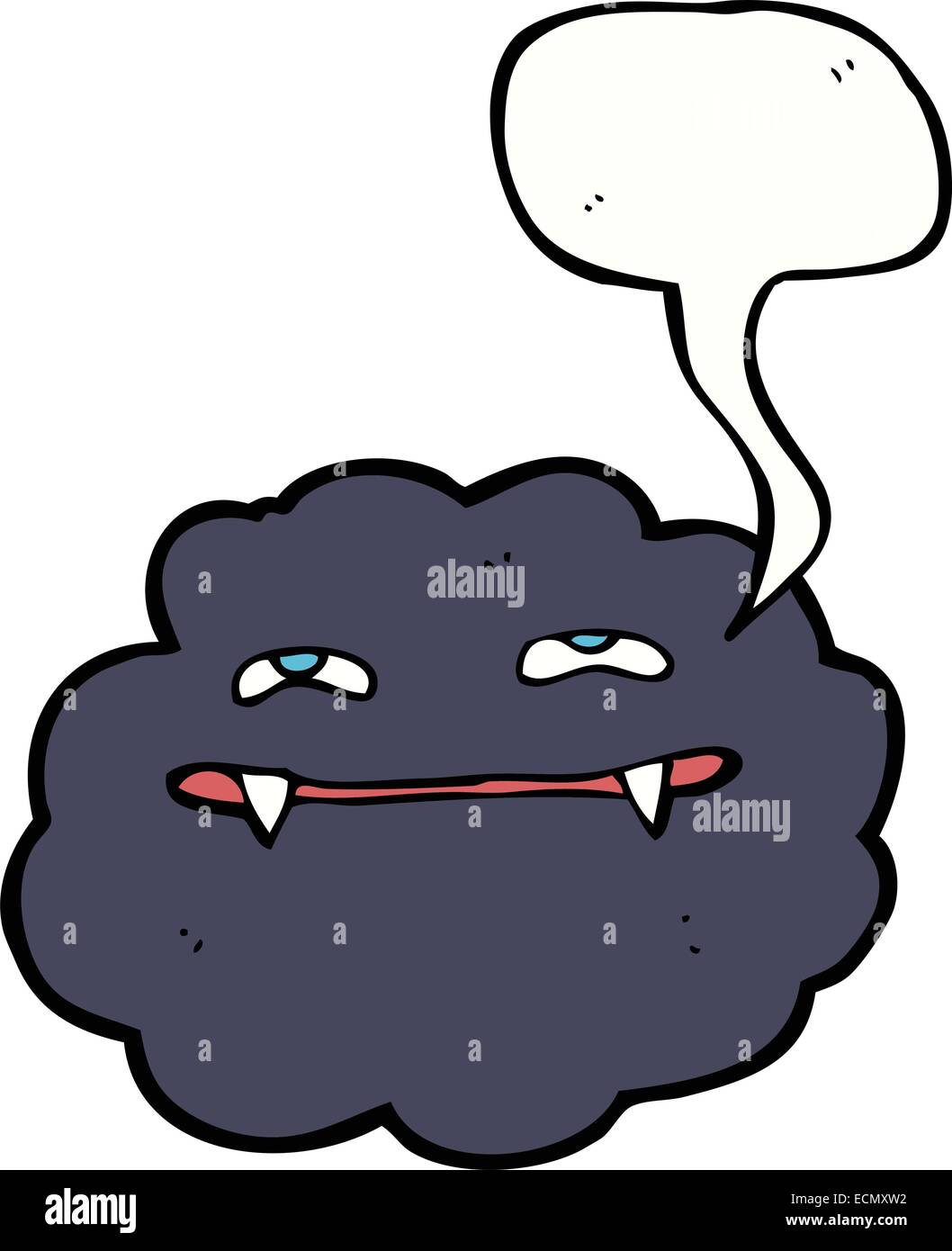 cartoon vampire cloud with speech bubble Stock Vector Image & Art - Alamy