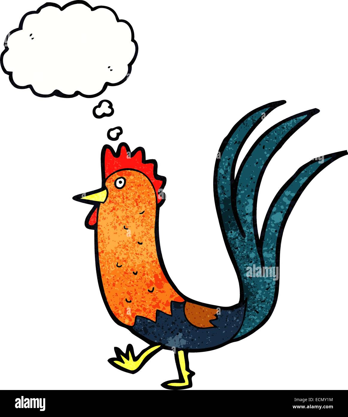 cartoon cockerel with thought bubble Stock Vector Image & Art - Alamy