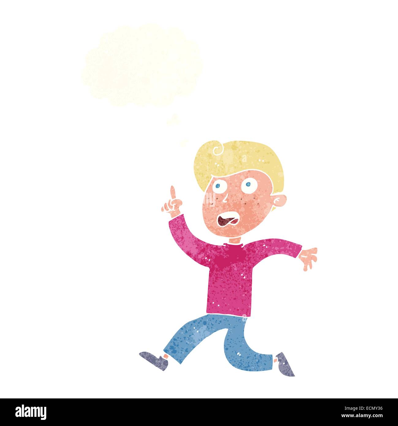 cartoon boy panicking with thought bubble Stock Vector Image & Art - Alamy