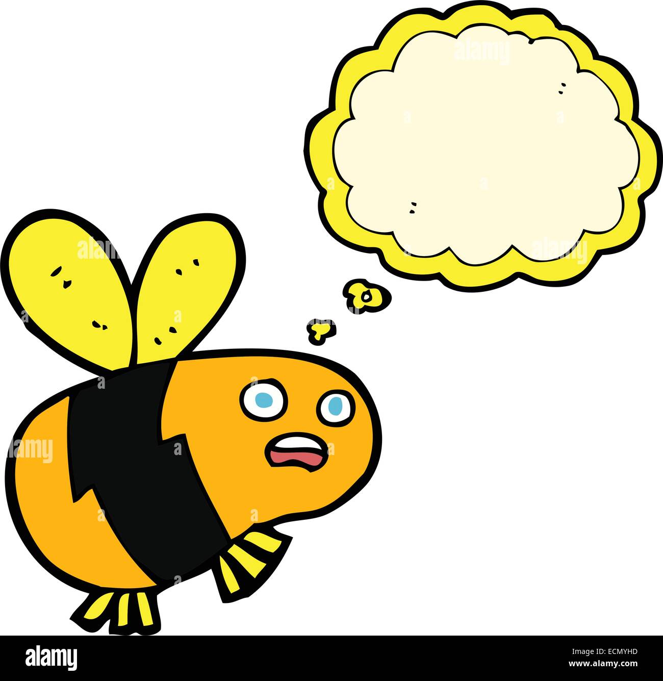Cartoon bee thought bubble Cut Out Stock Images & Pictures - Alamy
