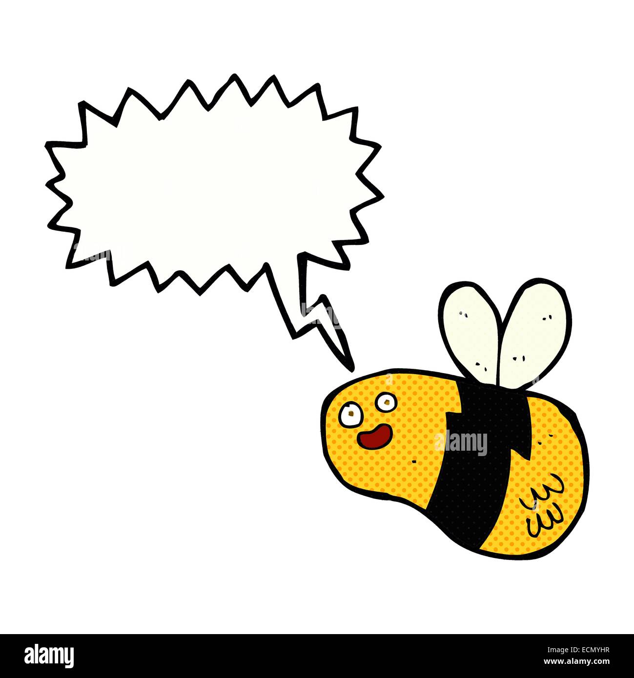 cartoon bee with speech bubble Stock Vector Image & Art - Alamy