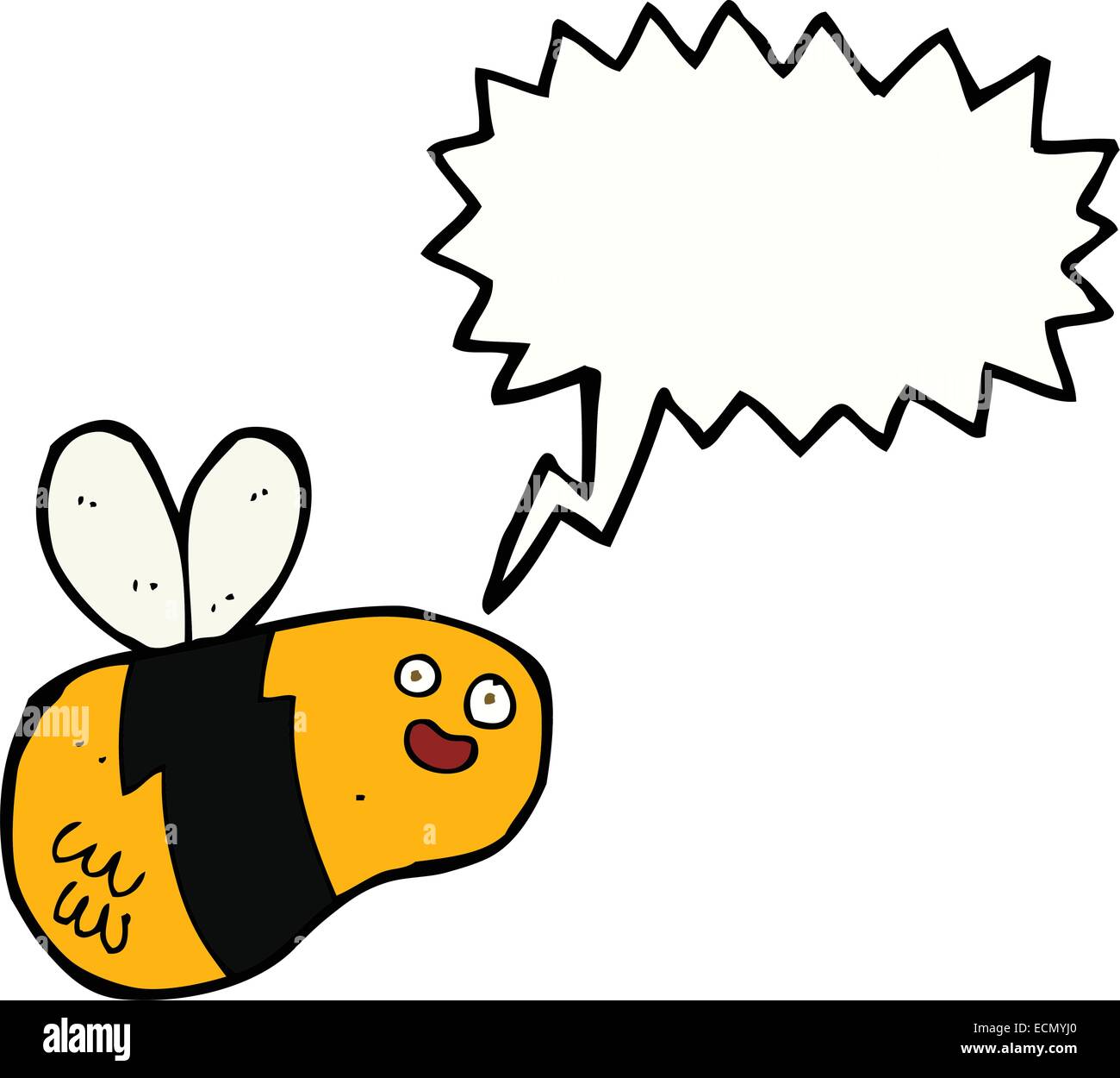 cartoon bee with speech bubble Stock Vector Image & Art - Alamy