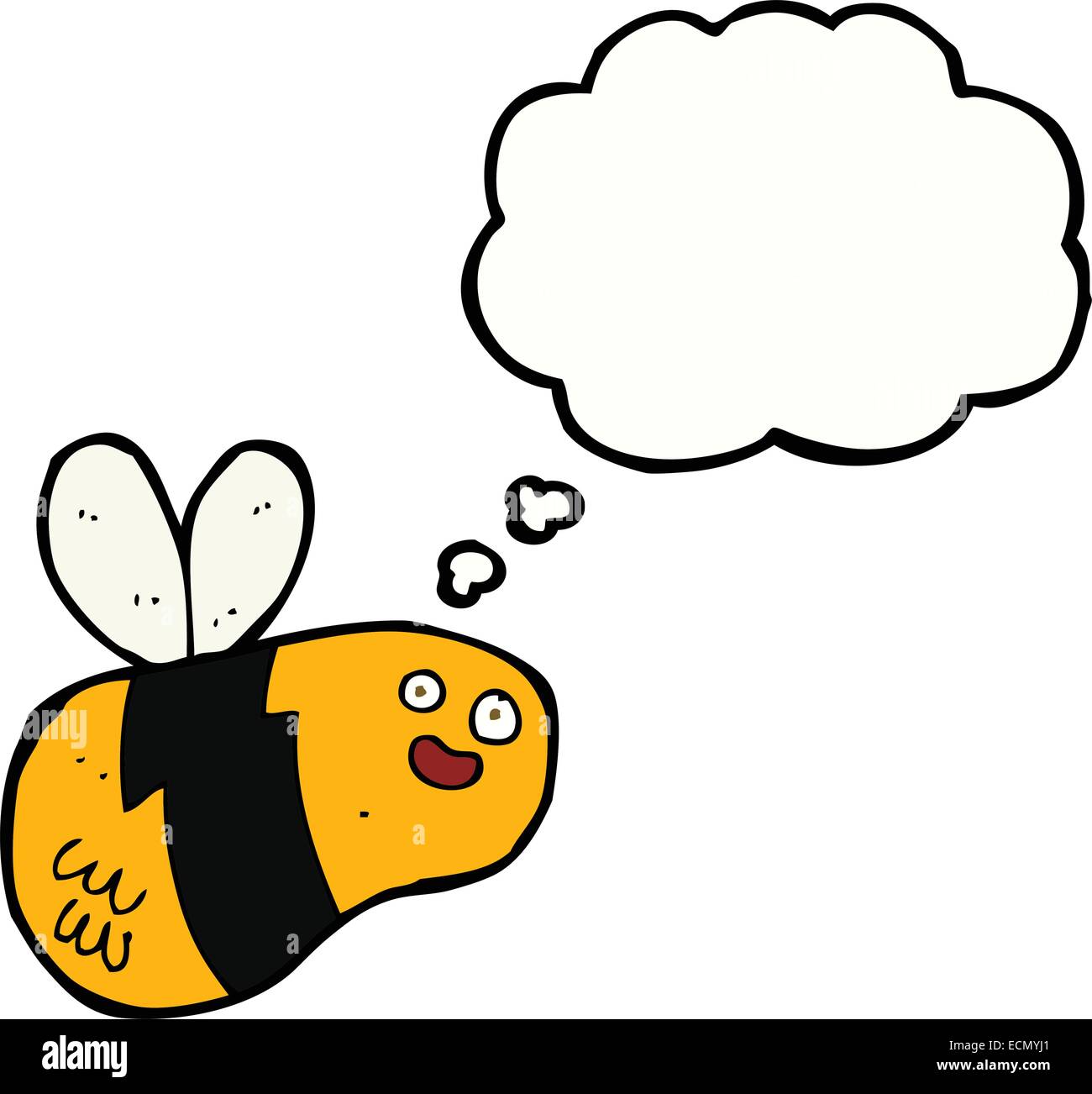 Cartoon bee thought bubble Cut Out Stock Images & Pictures - Alamy