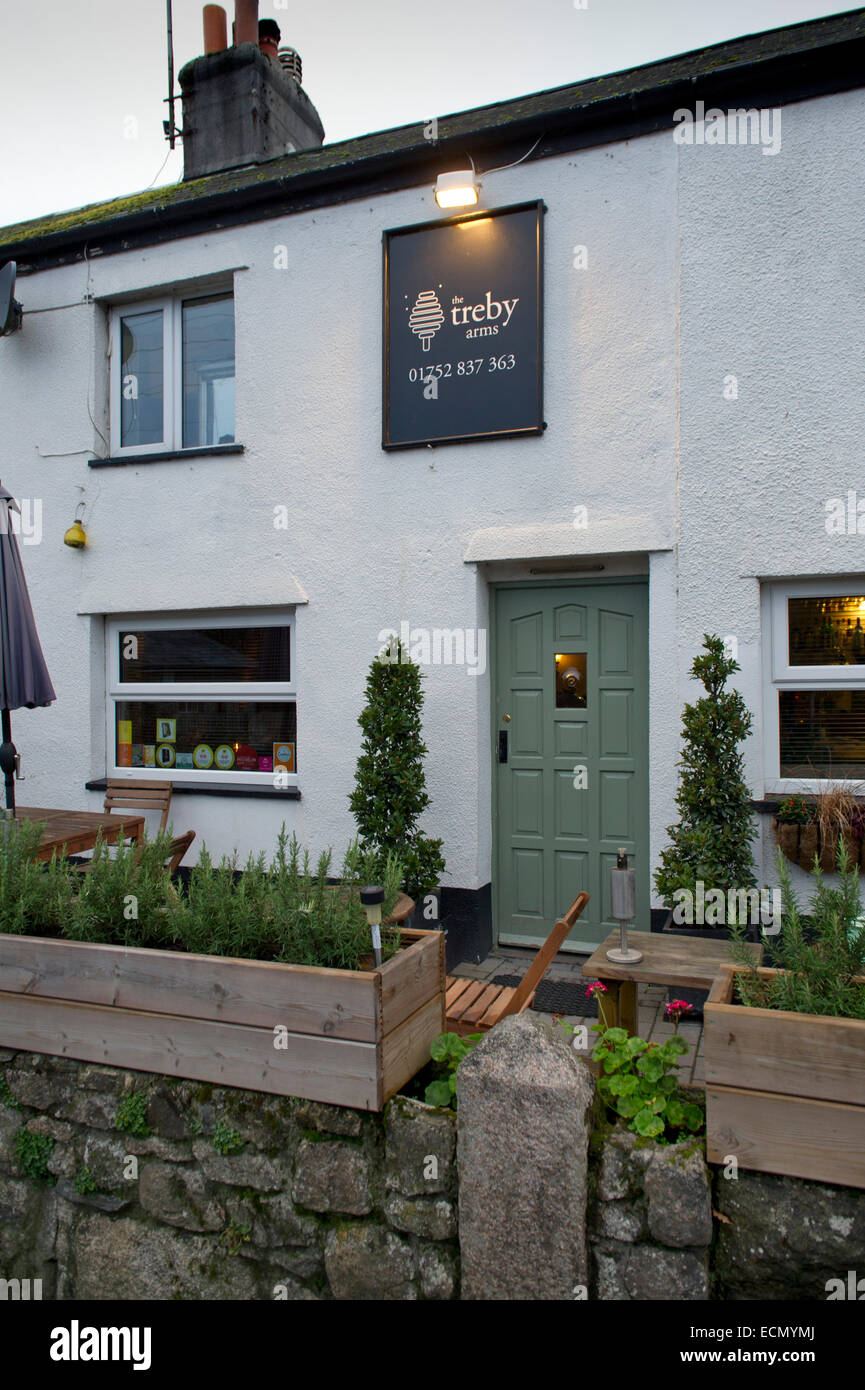 Treby Arms, Sparkwell, Devonshire, UK Stock Photo - Alamy