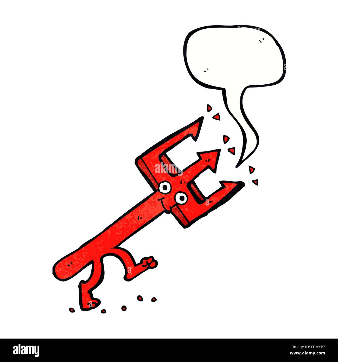 cartoon devil fork with speech bubble Stock Vector Image & Art - Alamy