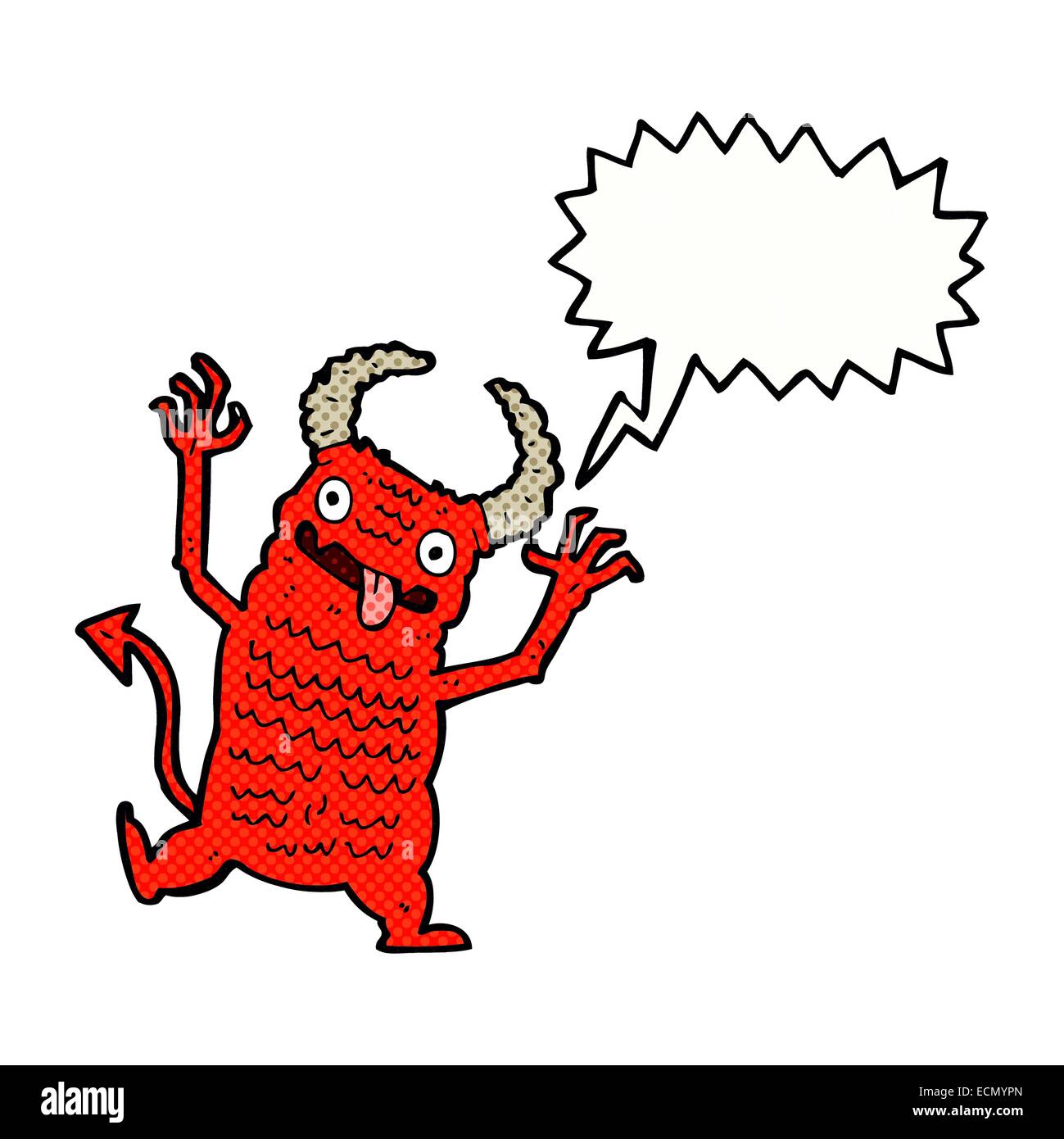 Cartoon demon speech bubble hi-res stock photography and images - Alamy