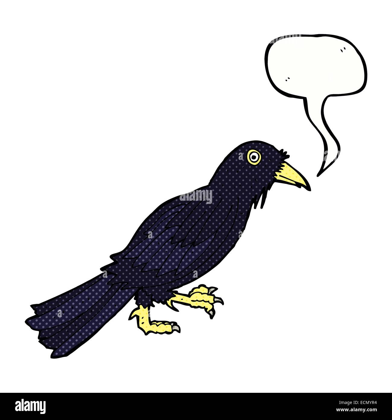 cartoon crow with speech bubble Stock Vector Image & Art - Alamy