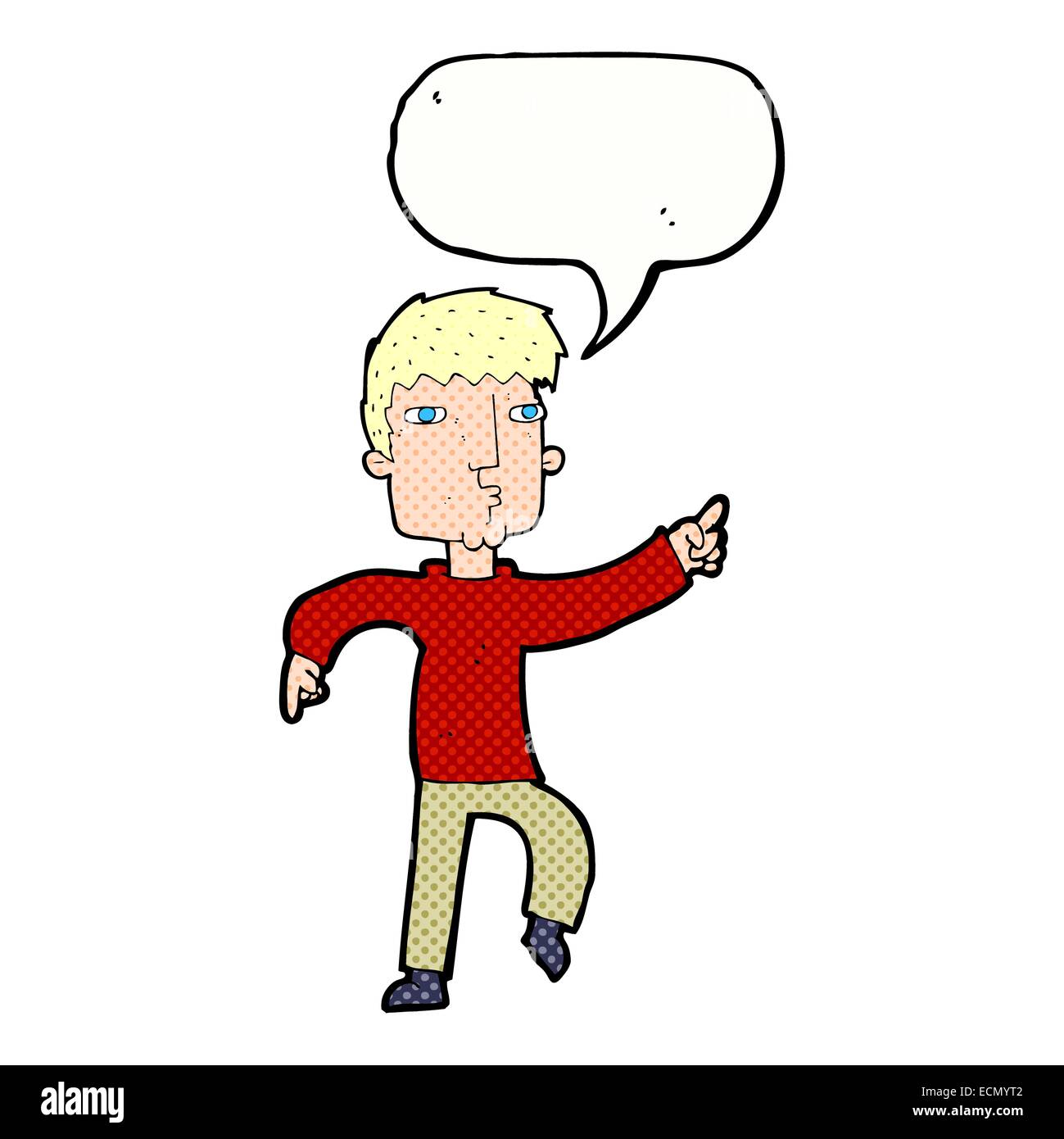 cartoon dancing man with speech bubble Stock Vector Image & Art - Alamy