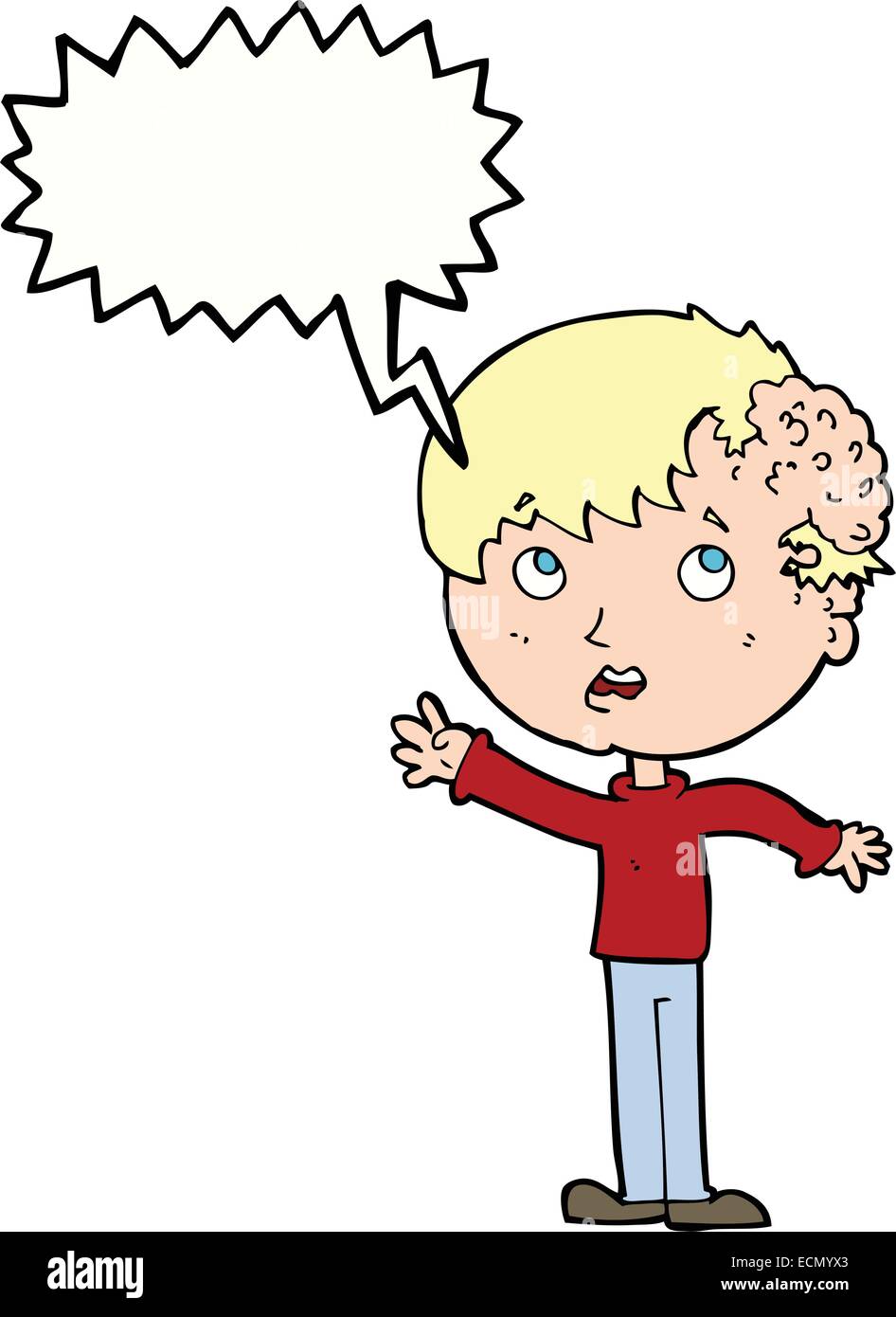 Boy talking head for speech bubble Stock Vector Images - Alamy