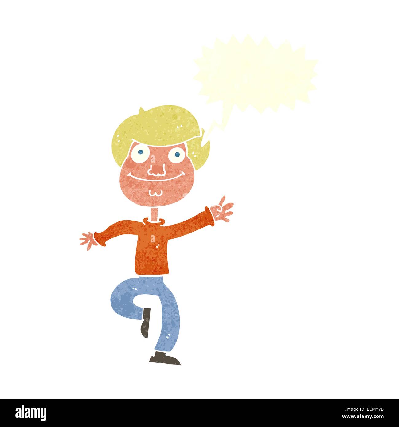 Cartoon dancing man bubble Cut Out Stock Images & Pictures - Alamy