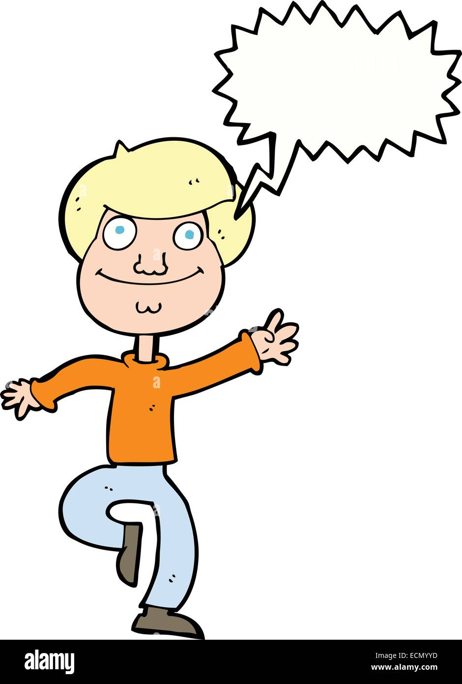 Cartoon dancing man bubble Cut Out Stock Images & Pictures - Alamy