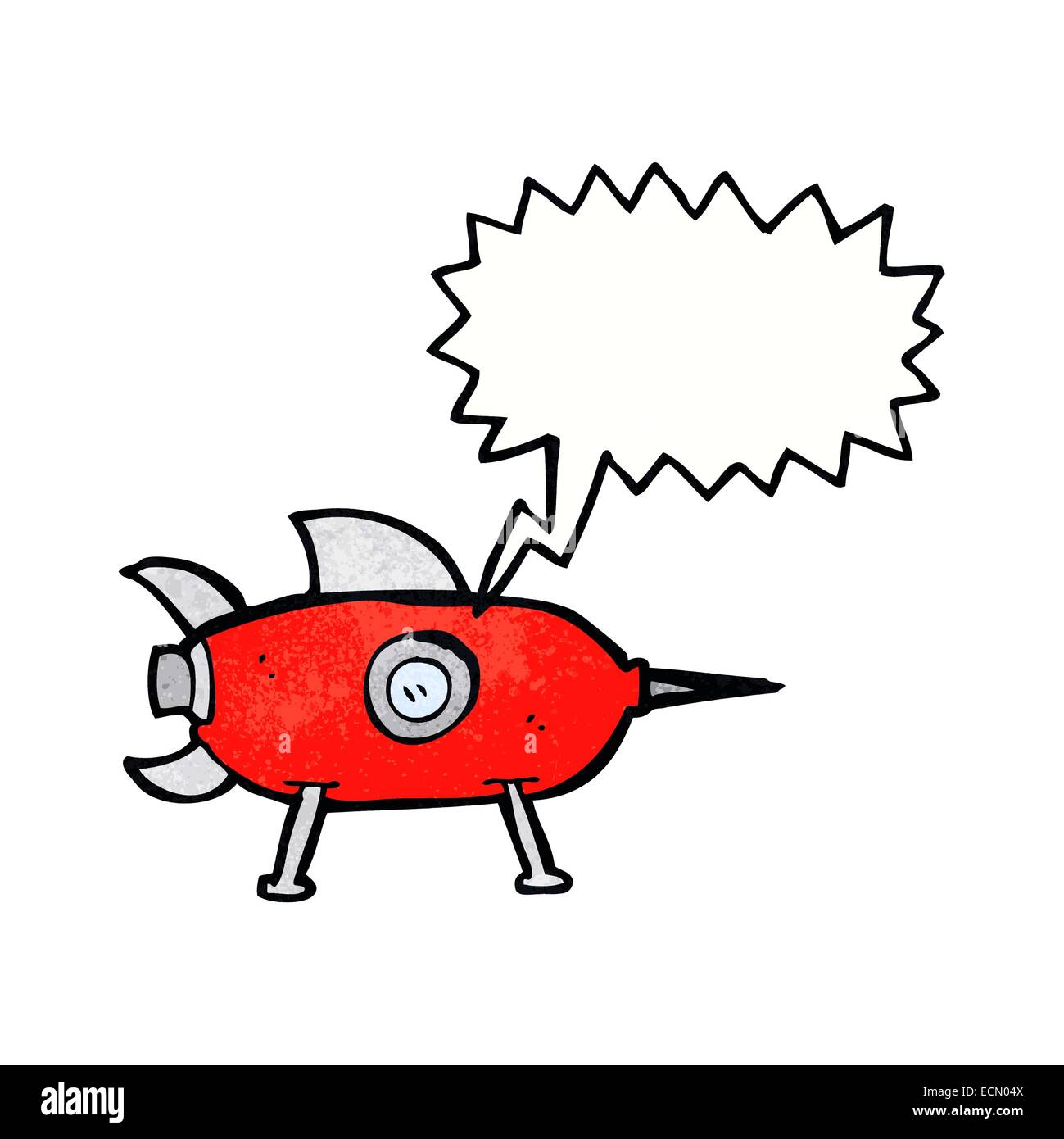 cartoon space rocket with speech bubble Stock Vector Image & Art - Alamy