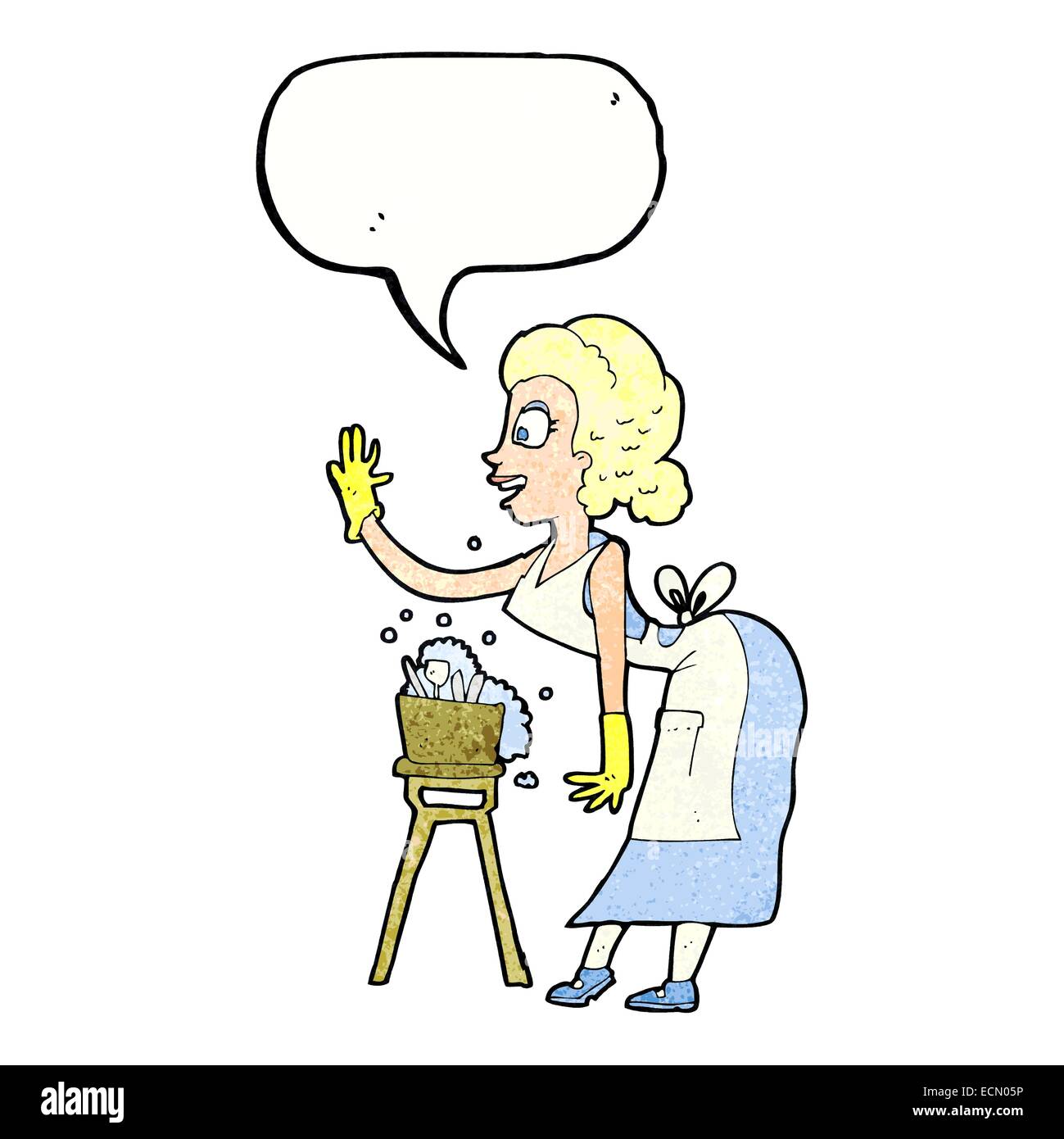 Retro washing up vector hi-res stock photography and images - Alamy