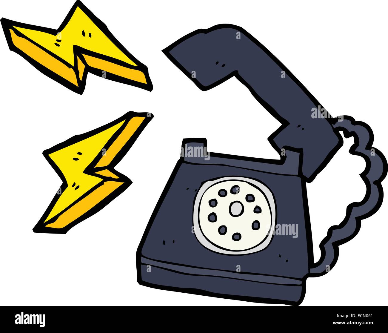 cartoon ringing telephone with thought bubble Stock Vector Image & Art ...