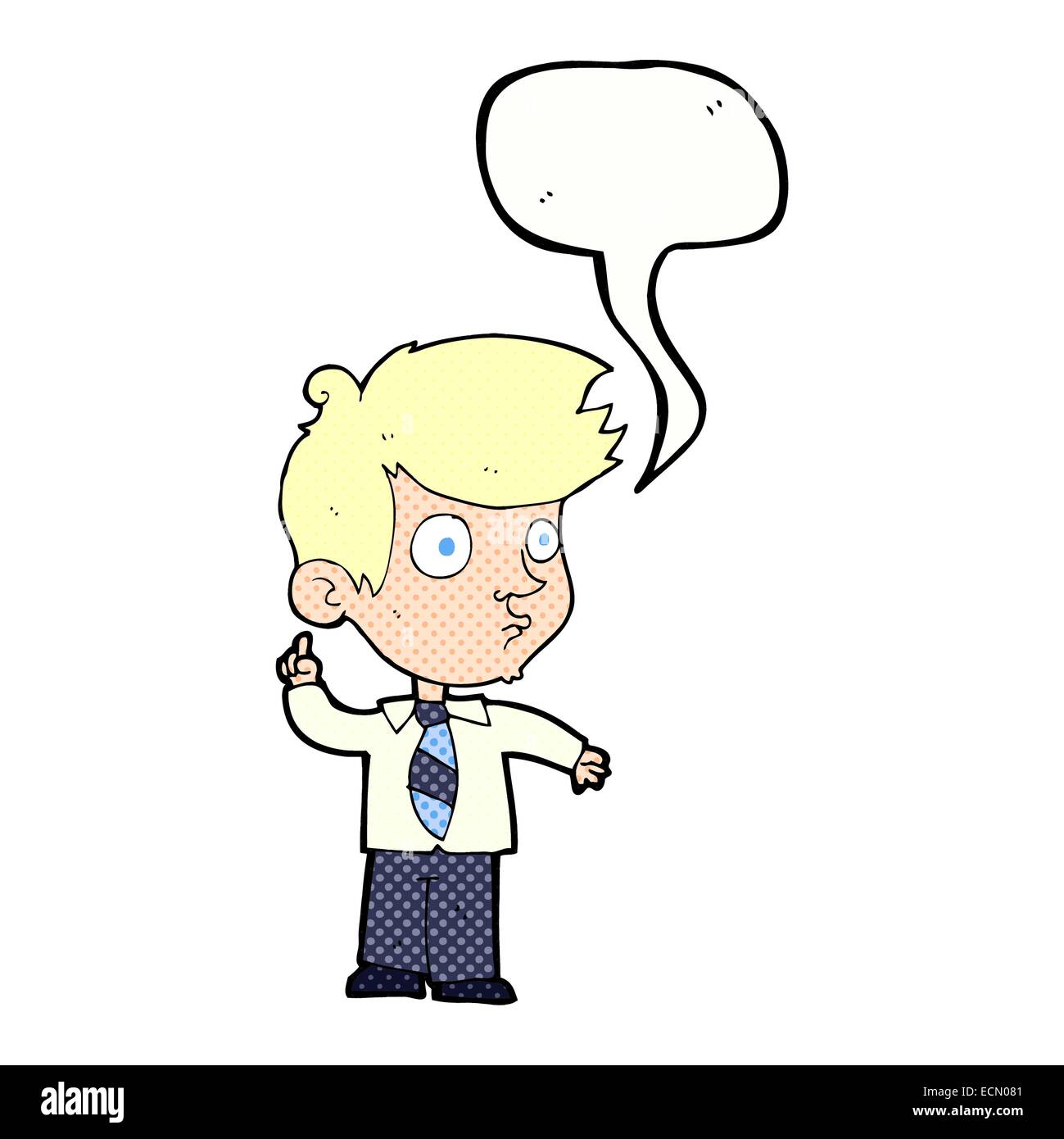 cartoon boy asking question with speech bubble Stock Vector Image & Art ...