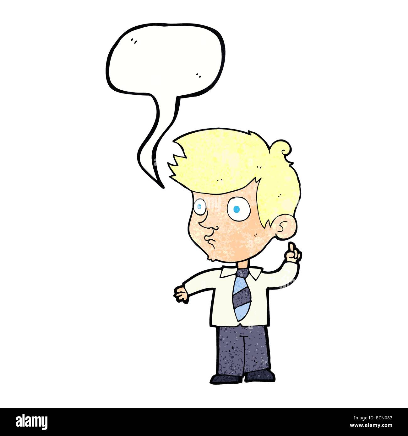 cartoon boy asking question with speech bubble Stock Vector Image & Art ...