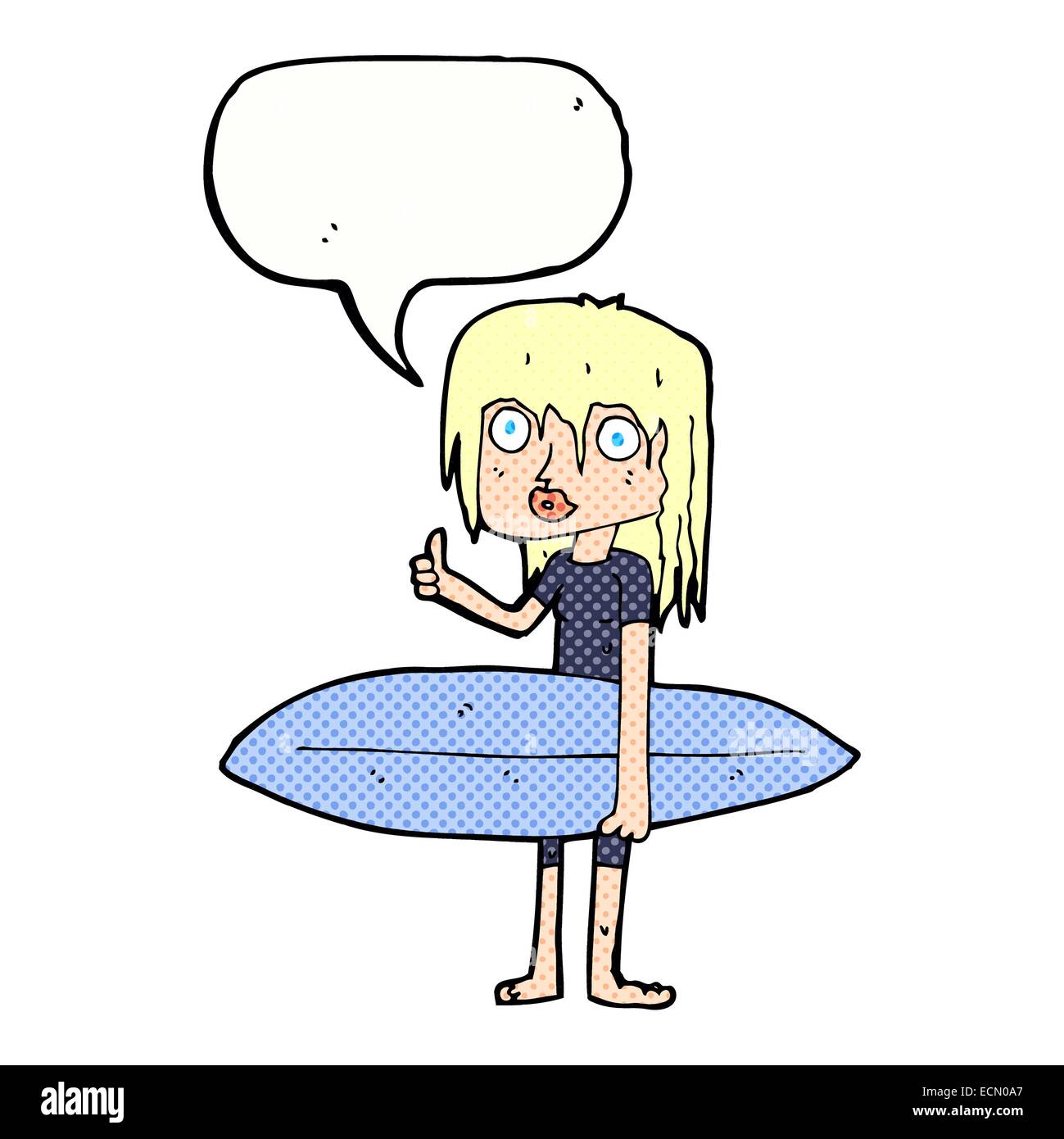 Cartoon surfer girl Stock Vector Images - Alamy