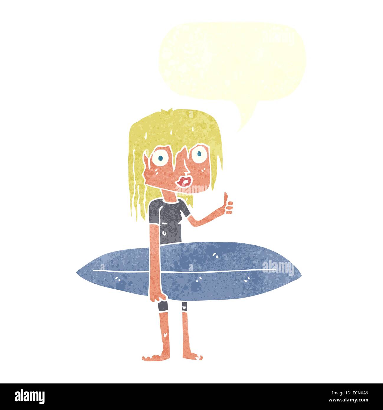 Cartoon surfer girl hi-res stock photography and images - Alamy