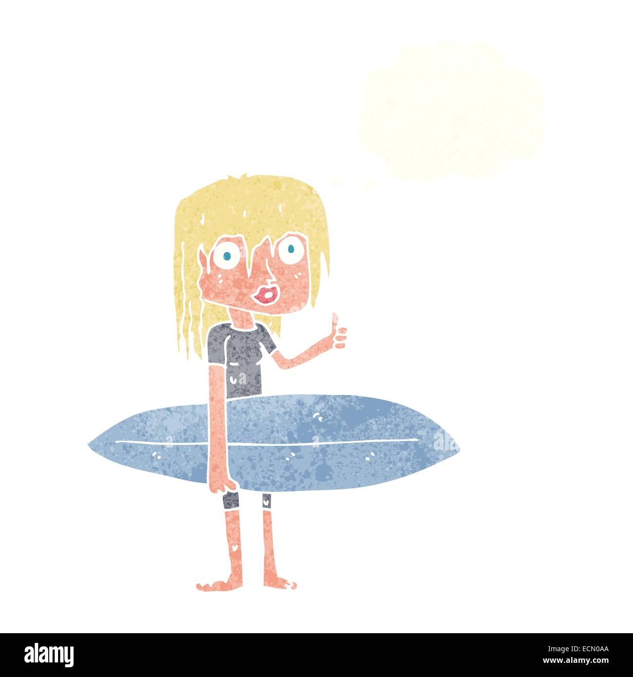 Surfer girl cartoon hi-res stock photography and images - Alamy