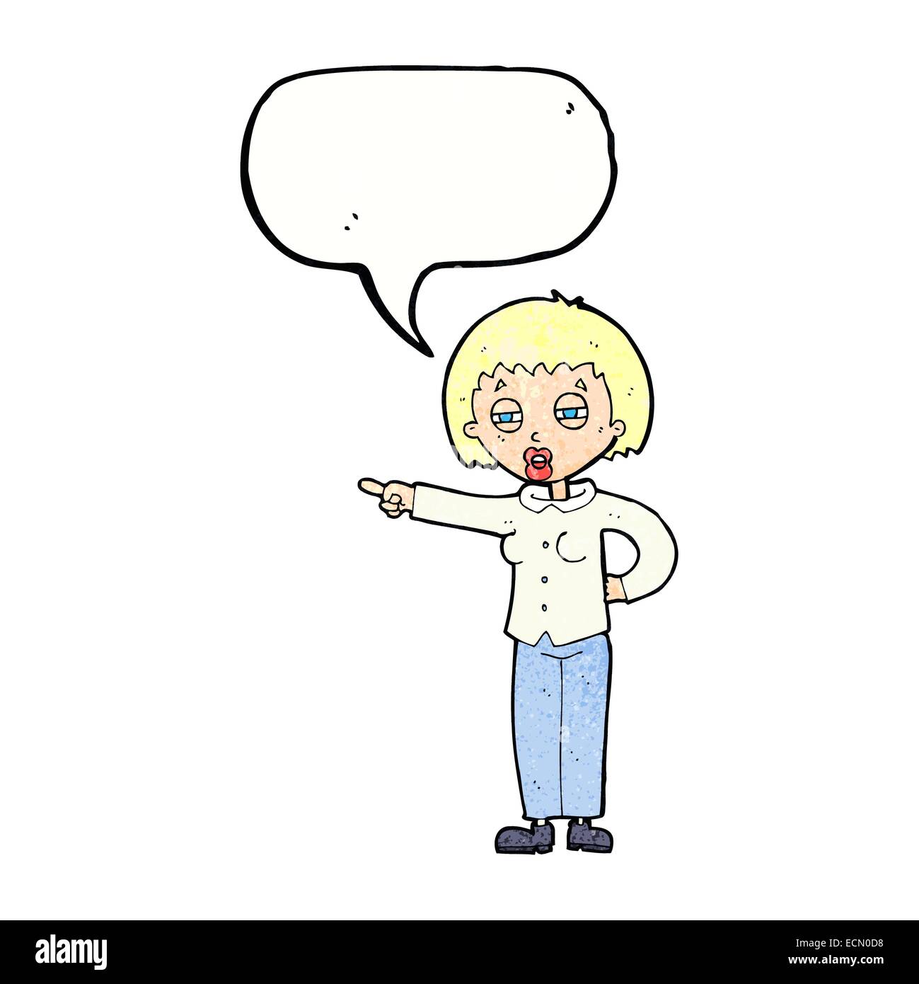 cartoon woman telling off with speech bubble Stock Vector Image & Art ...