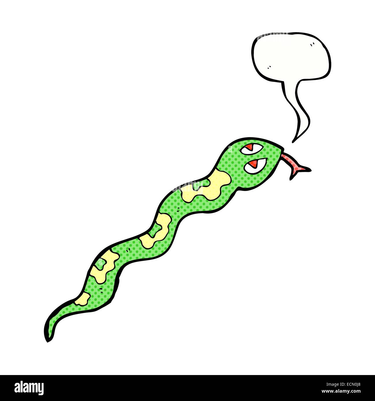 cartoon hissing snake with speech bubble Stock Vector Image & Art - Alamy