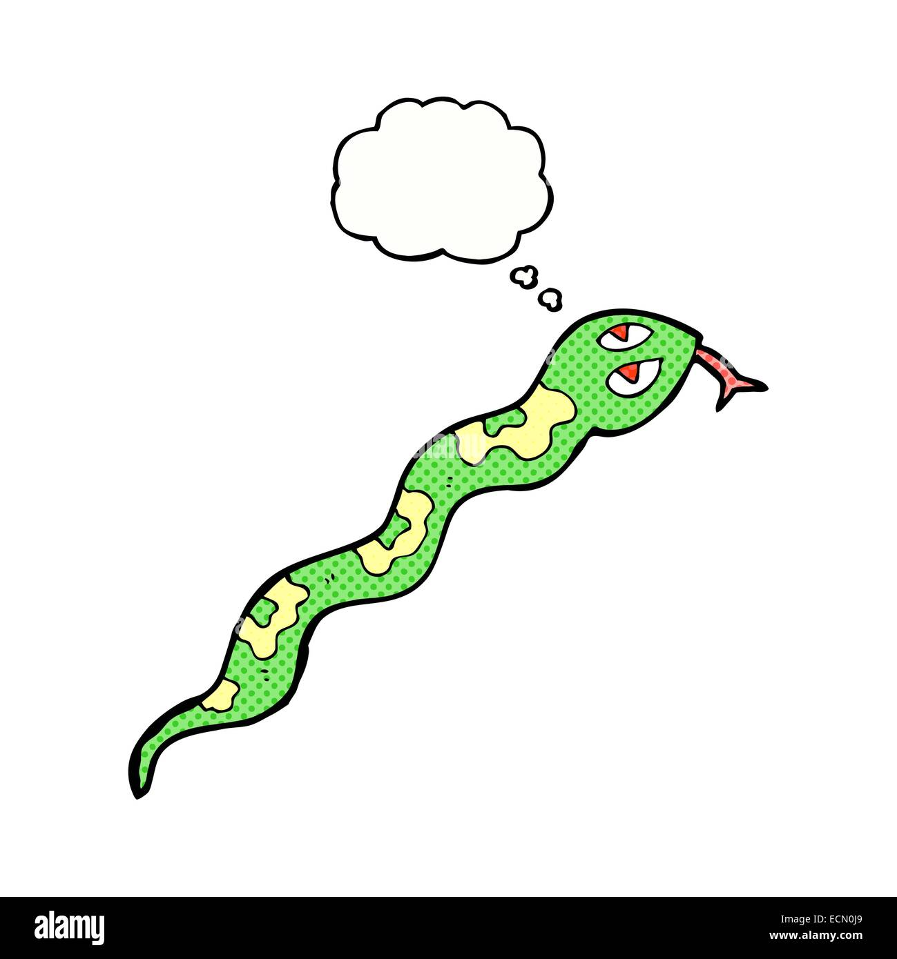 cartoon hissing snake with thought bubble Stock Vector Image & Art - Alamy