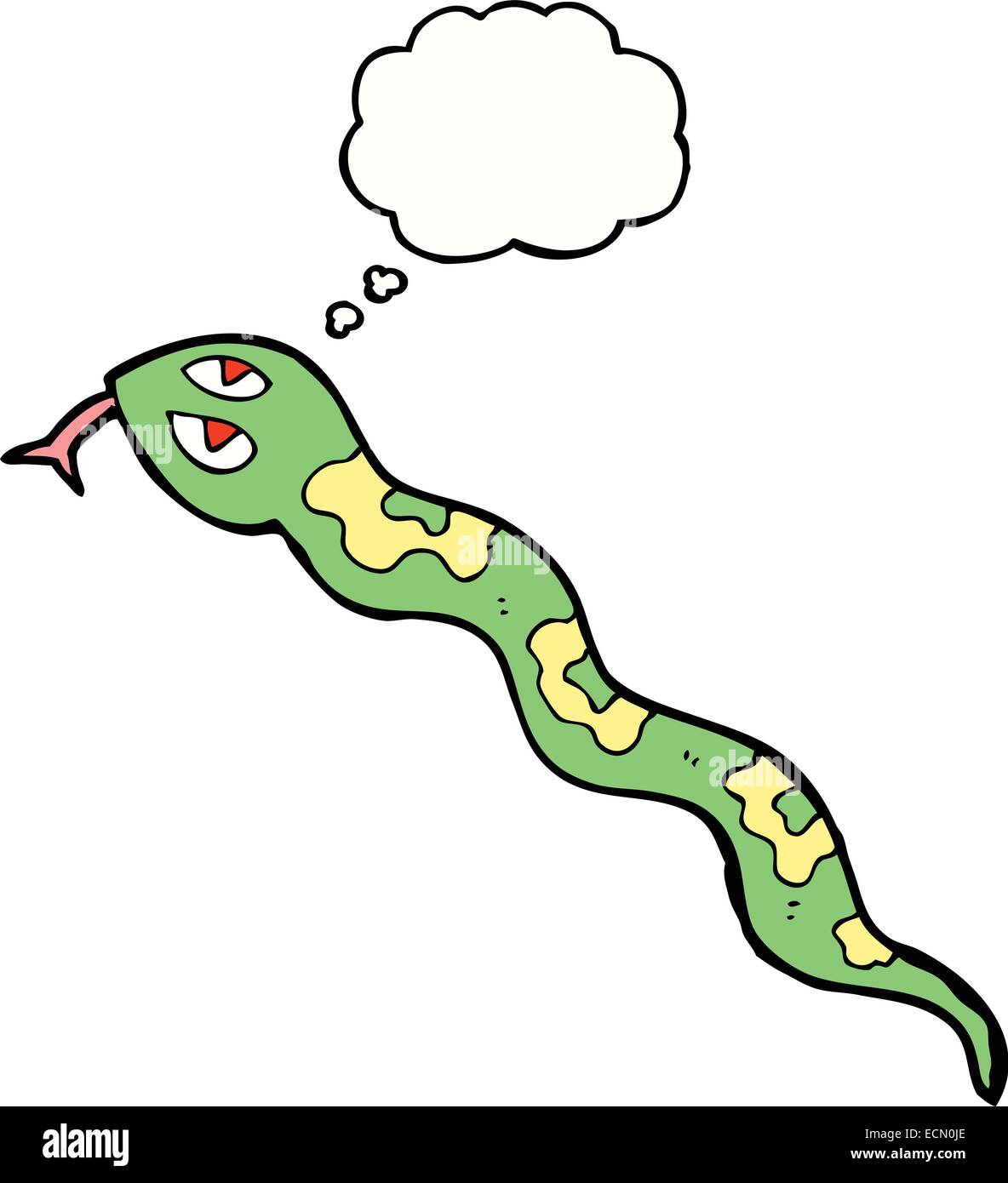 cartoon hissing snake with thought bubble Stock Vector Image & Art - Alamy