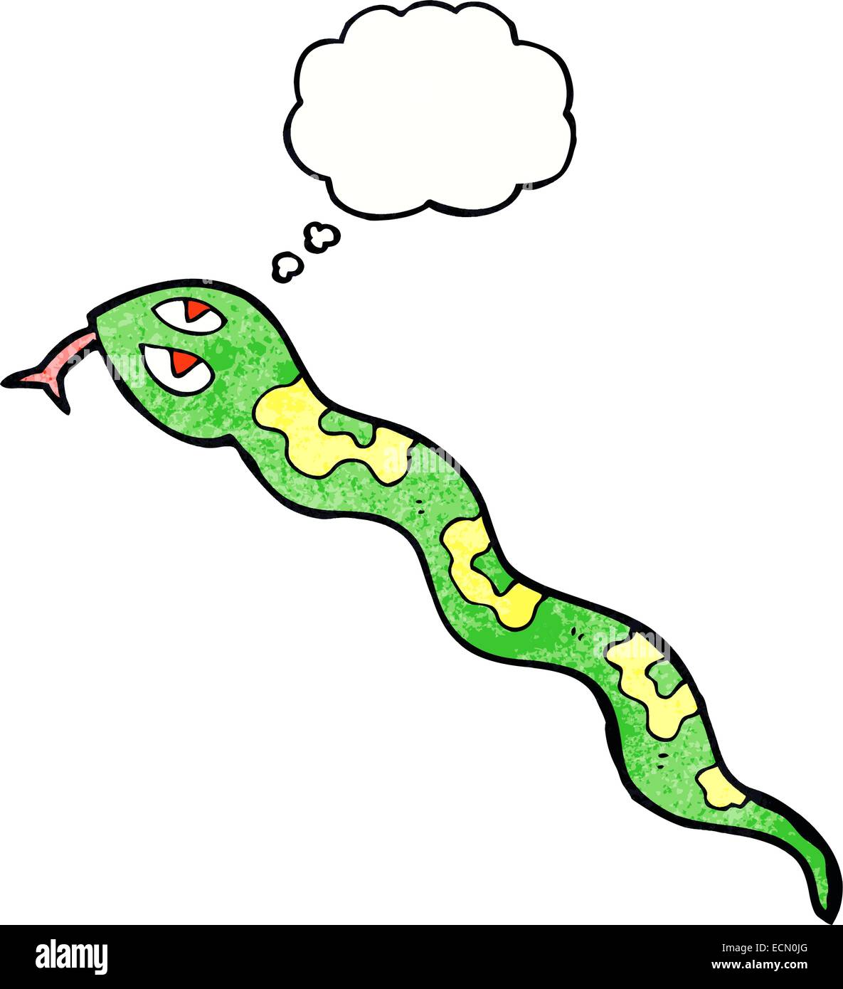 cartoon hissing snake with thought bubble Stock Vector Image & Art - Alamy
