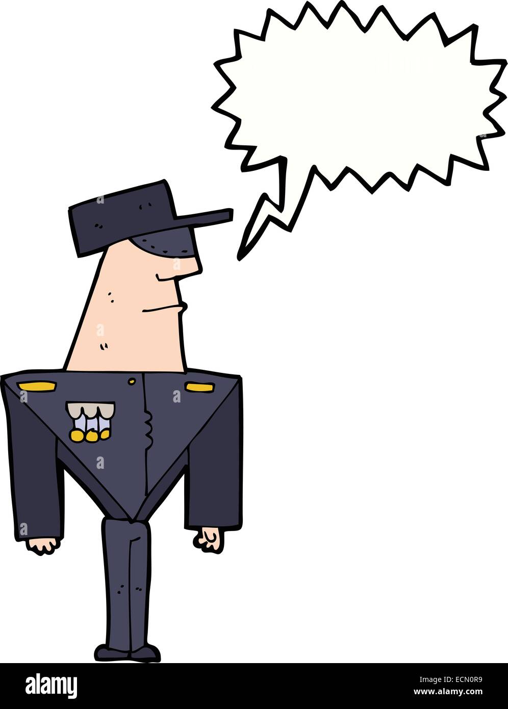 cartoon guard with speech bubble Stock Vector Image & Art - Alamy