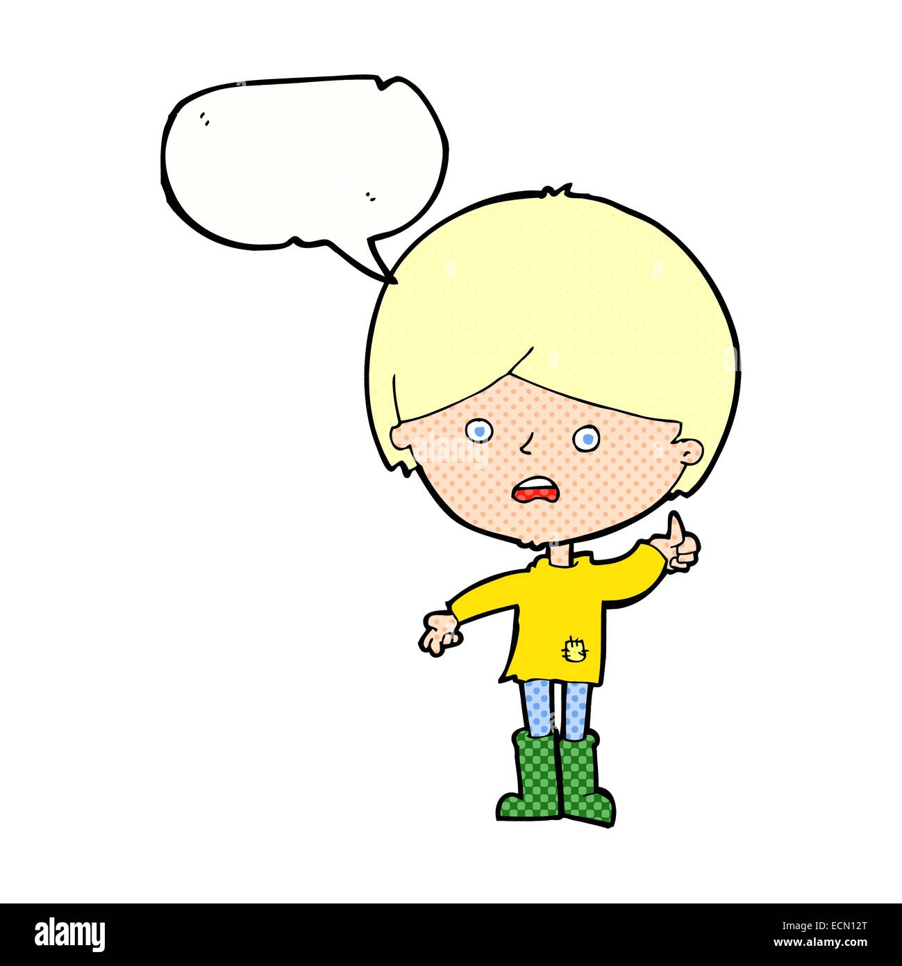 cartoon unhappy boy with speech bubble Stock Vector Image & Art - Alamy