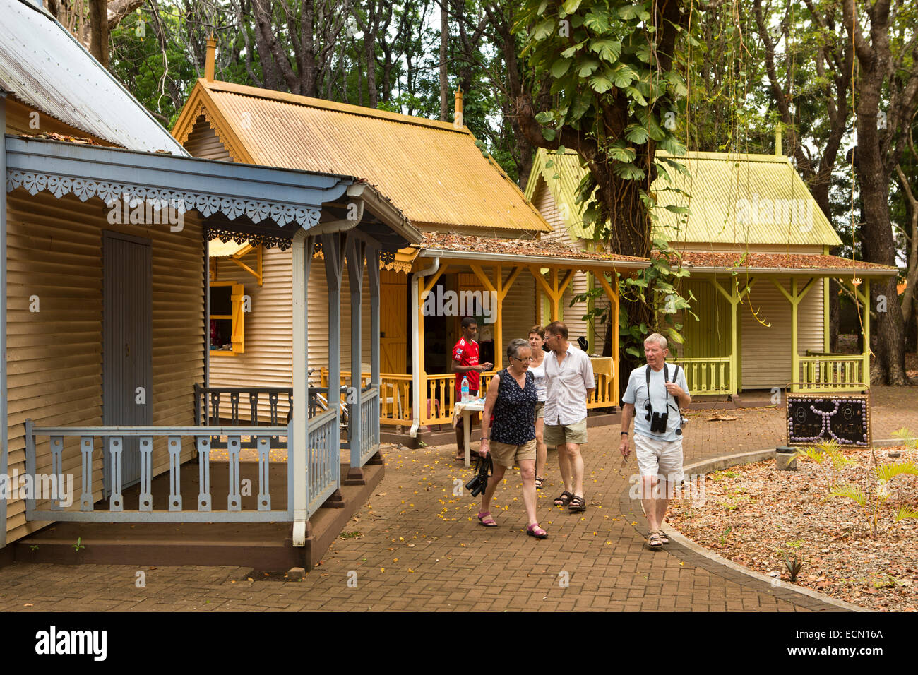 Mauritius, Mahebourg, National History Museum, tourists amongst craft ...